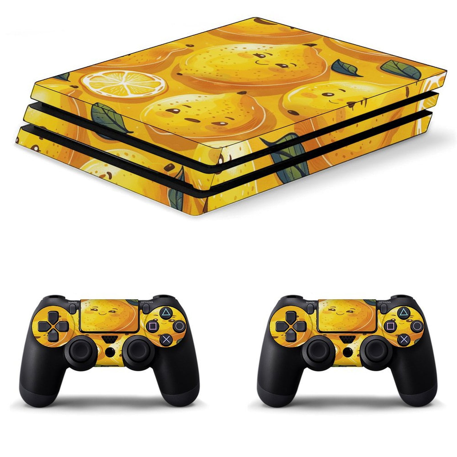 Cartoon Lemon Pattern PS4/PS4 Pro/PS4 Slim Skin Sticker For Console And ...