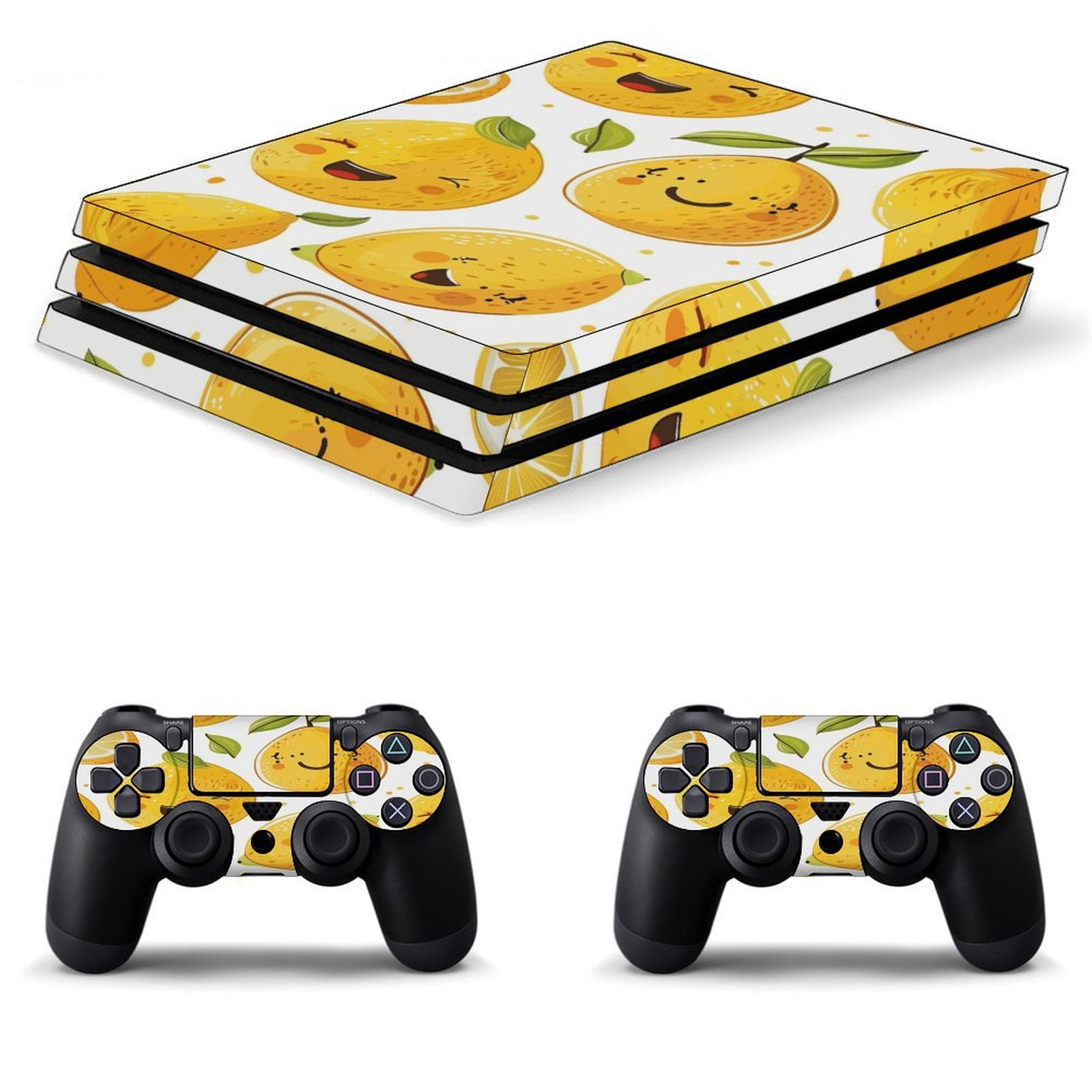 Cartoon Lemon Pattern PS4/PS4 Pro/PS4 Slim Skin Sticker For Console And ...