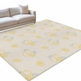 Cartoon Lemons 8x10ft Non Slip Area Rug Summer Fruit Leaf Pastoral ...