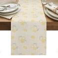 Cartoon Lemons Cotton Linen Table Runner Summer Fruit Leaf Pastoral ...