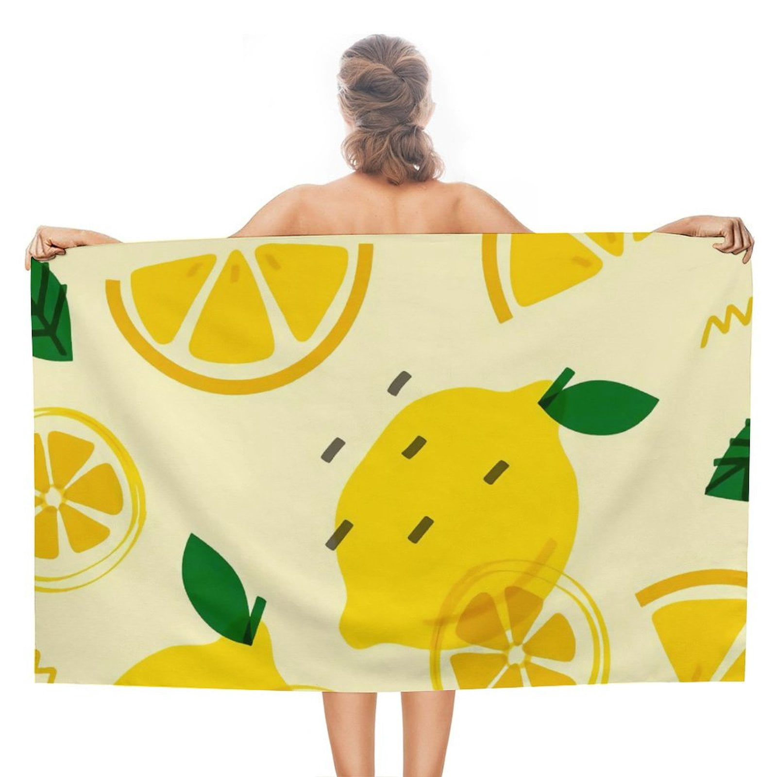 Cartoon Lemons Thin Beach Towel,Large Big Soft Clearance Pool Swim ...