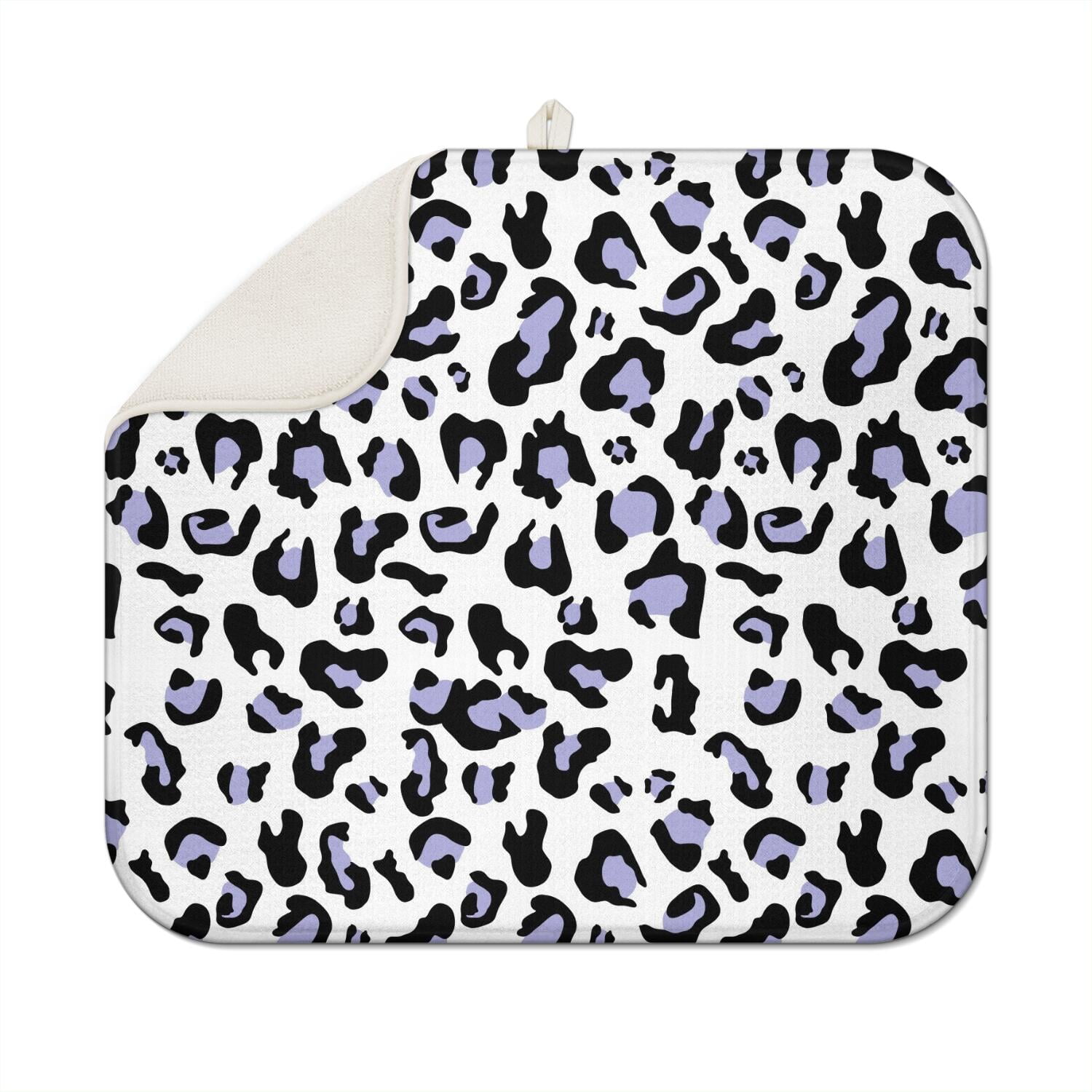 Cartoon Leopard Print Dish Mat – Cute Animal Pattern for Kids and ...