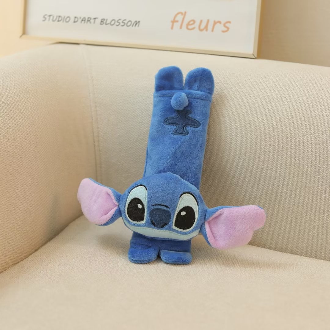 Cartoon Lilo And Stitch Car Neck Pillow, Plush Safety Shoulder Strap ...