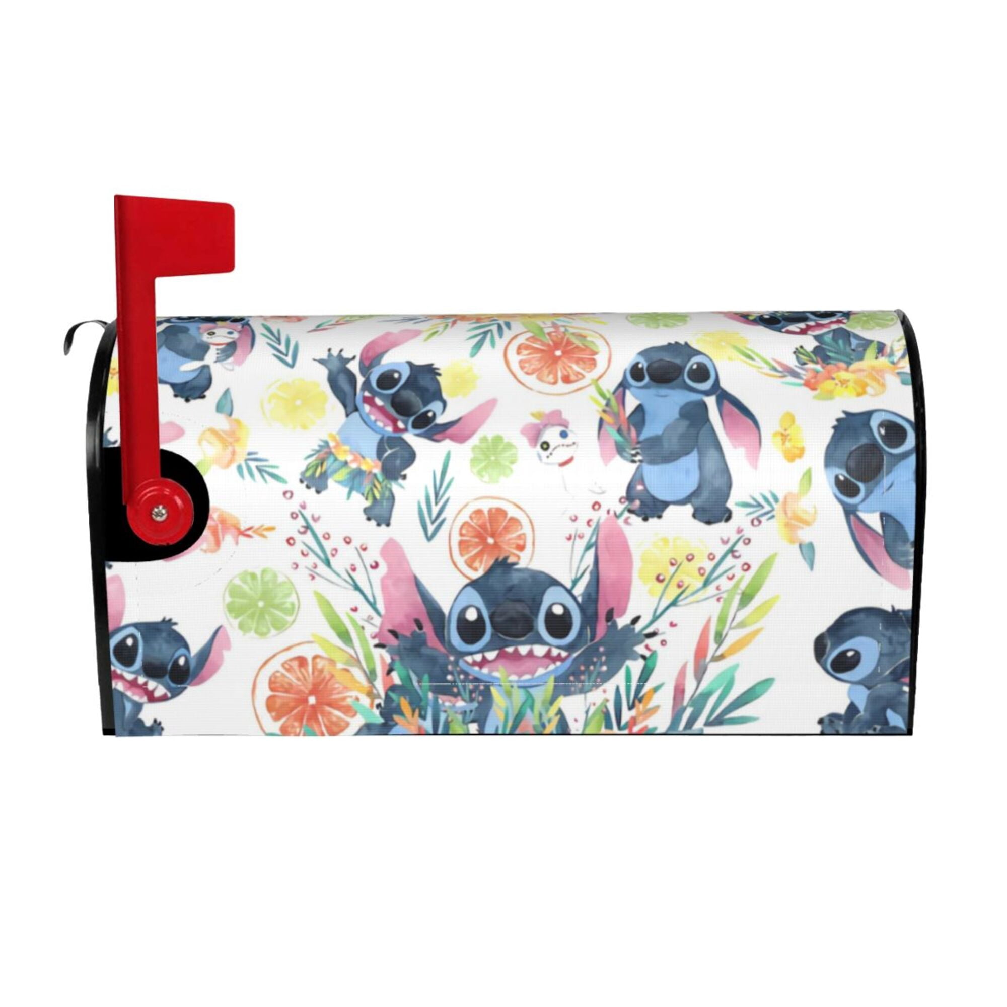 Cartoon Lilo & Stitch Mailbox Cover Magnetic Standard Size 21x18 in ...