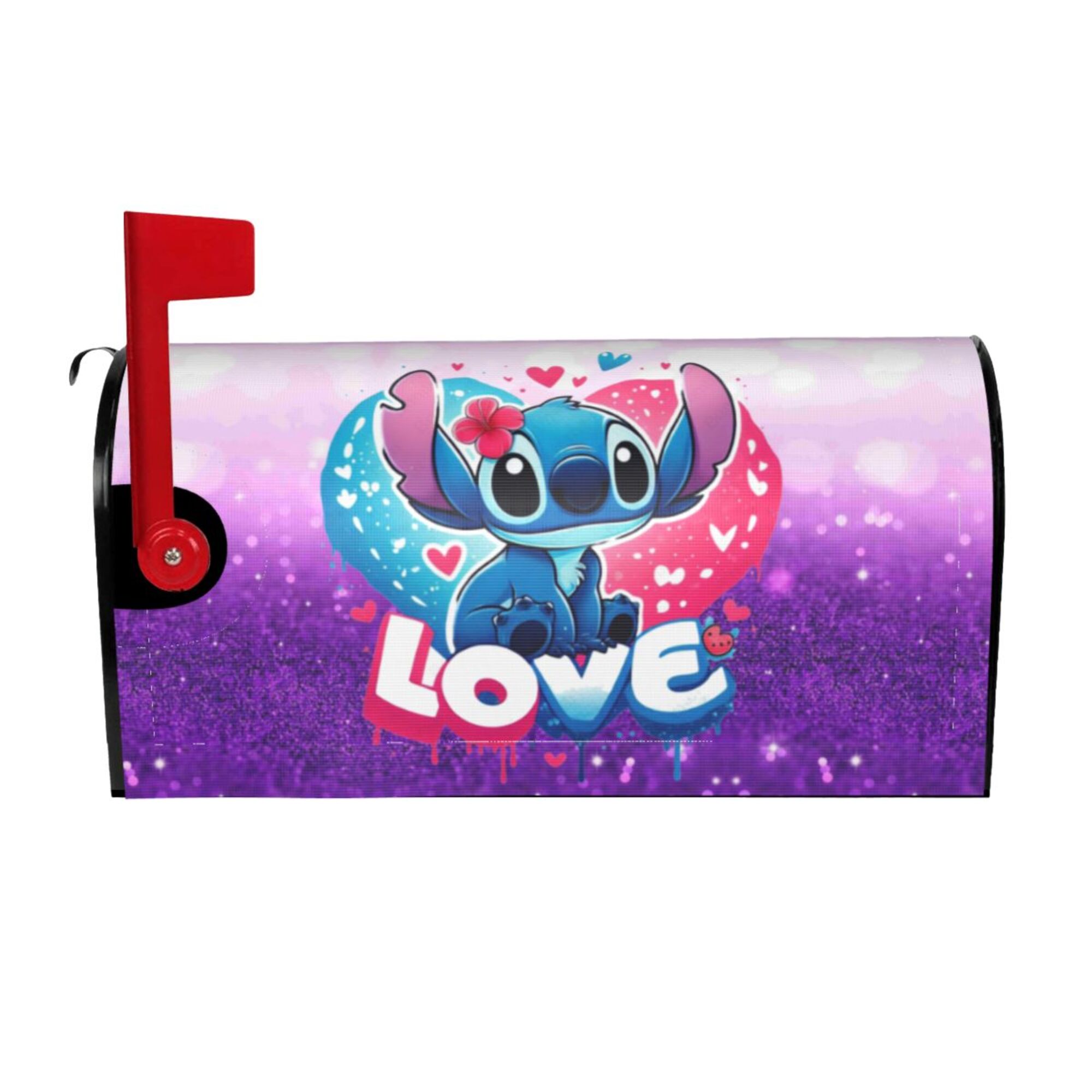 Cartoon Lilo & Stitch Mailbox Cover Magnetic Standard Size 21x18 in ...