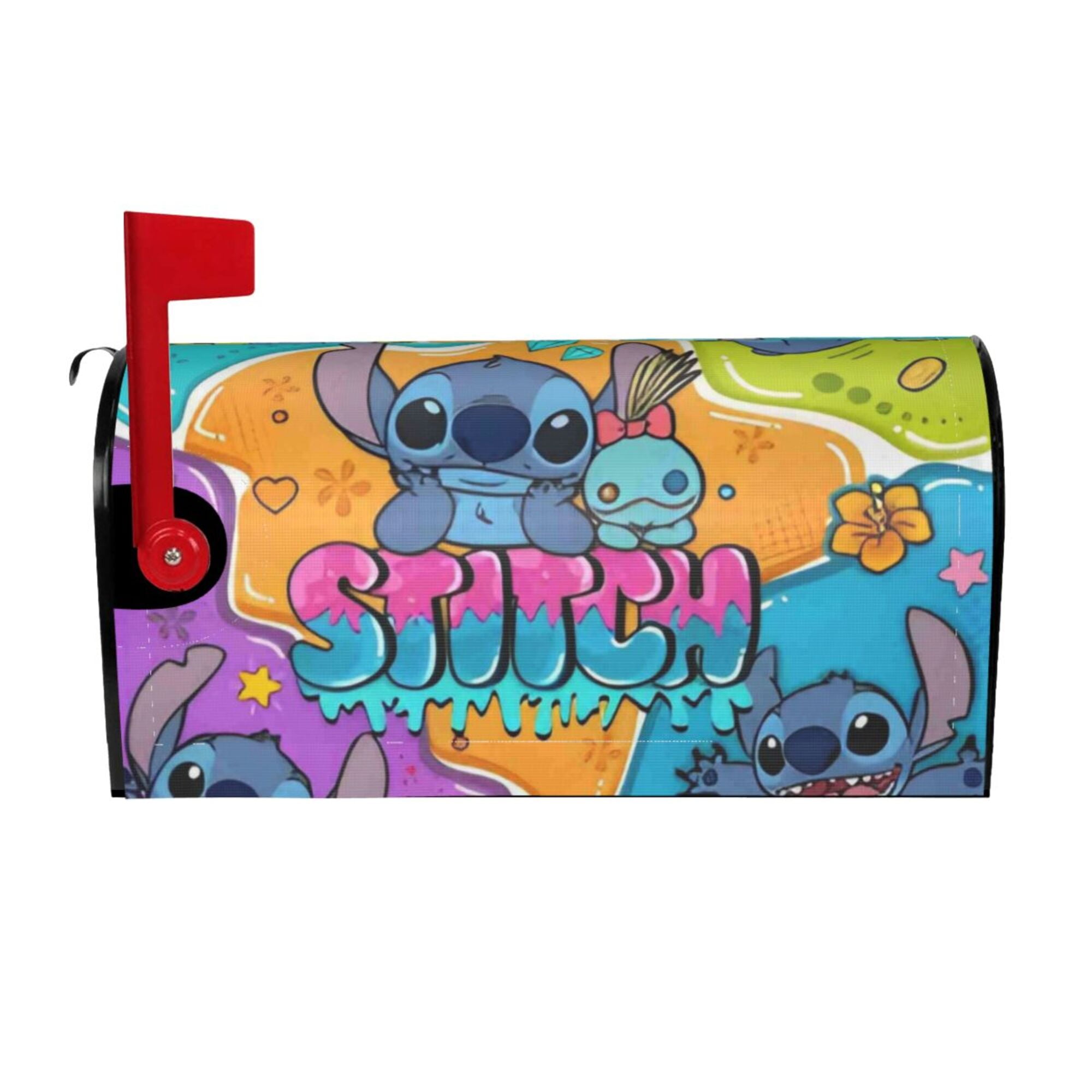 Cartoon Lilo & Stitch Mailbox Cover Magnetic Standard Size 21x18 in ...