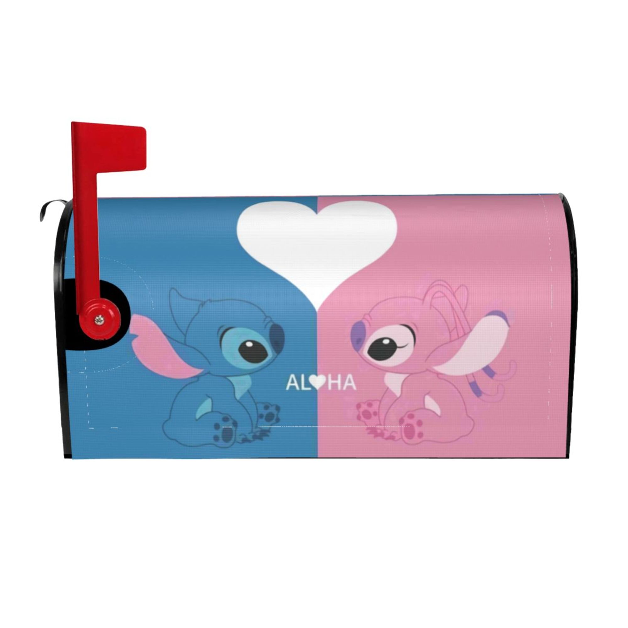 Cartoon Lilo & Stitch Mailbox Cover Magnetic Standard Size 21x18 in ...
