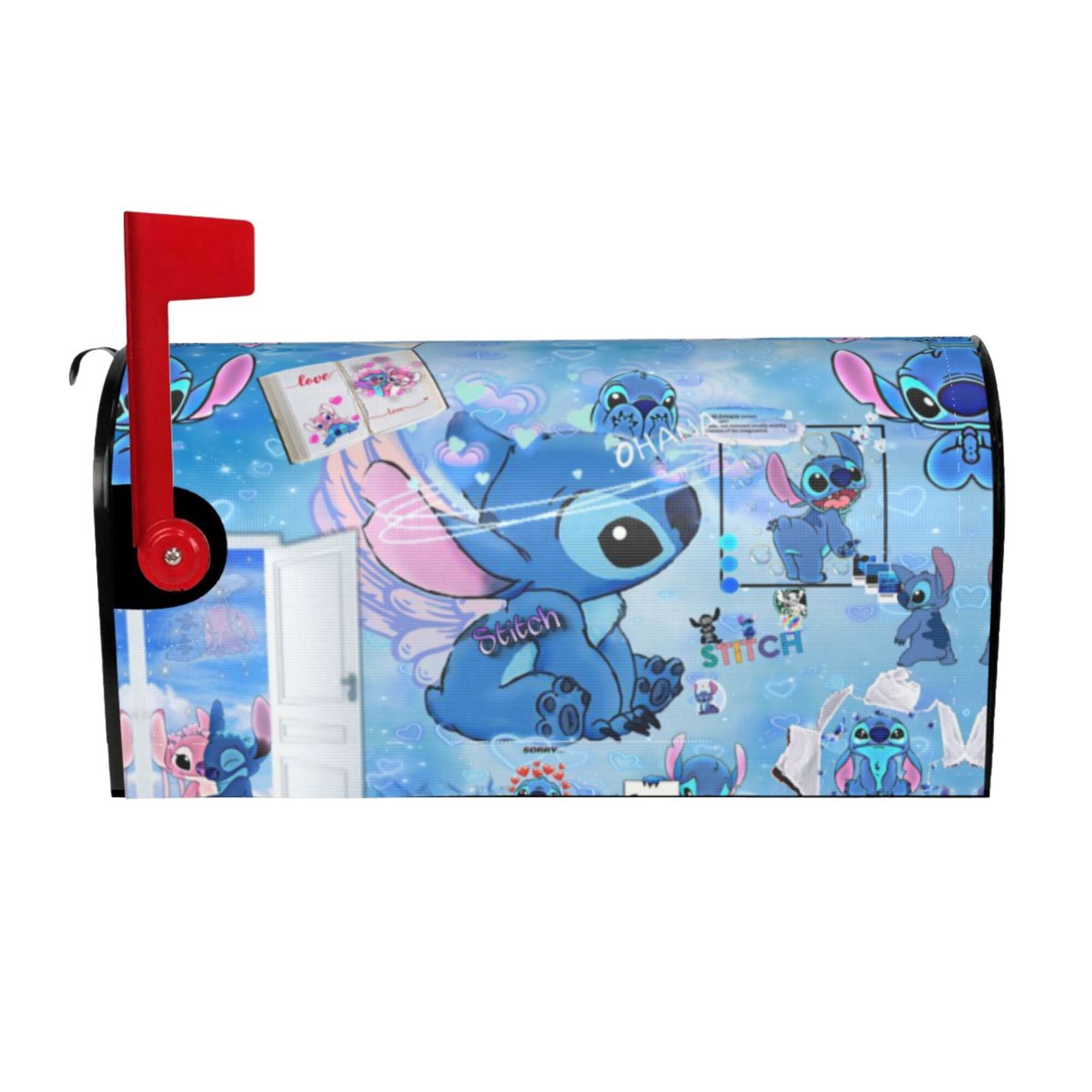 Cartoon Lilo & Stitch Mailbox Cover Magnetic Standard Size 21x18 in ...