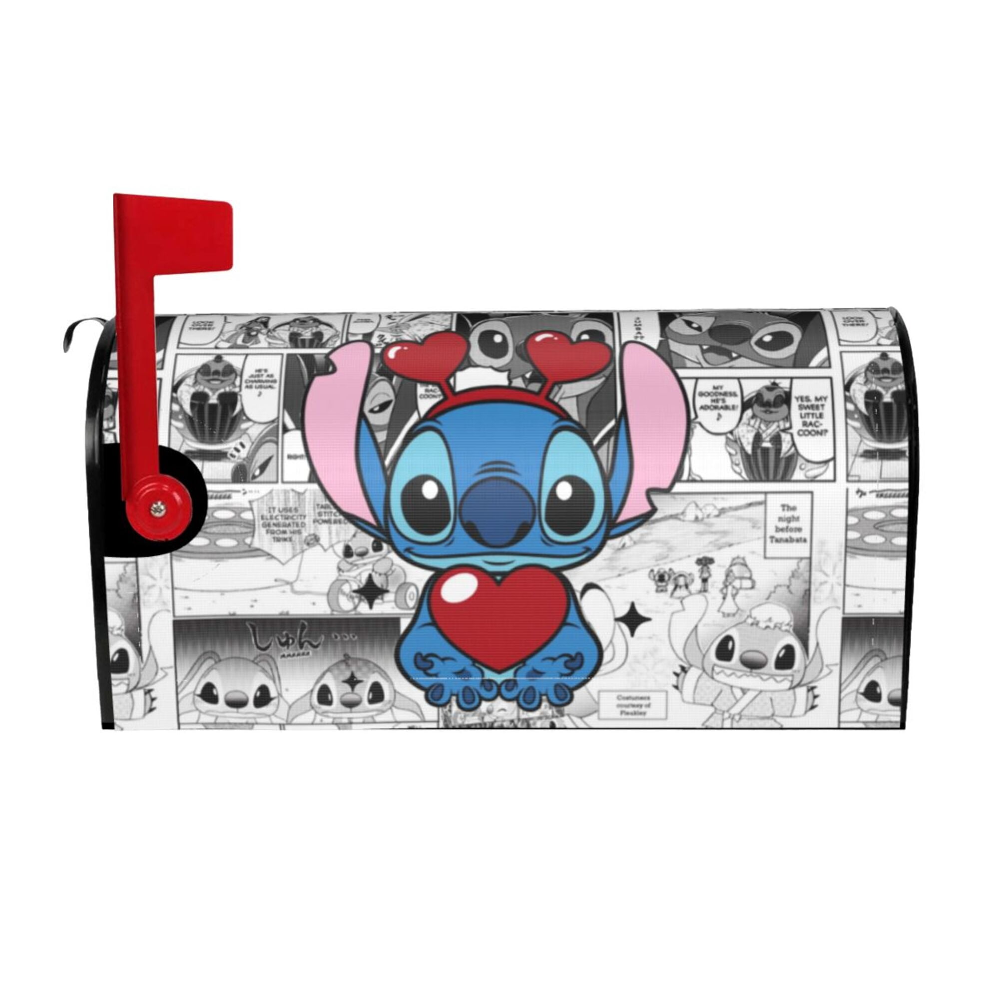 Cartoon Lilo & Stitch Mailbox Cover Magnetic Standard Size 21x18 in ...