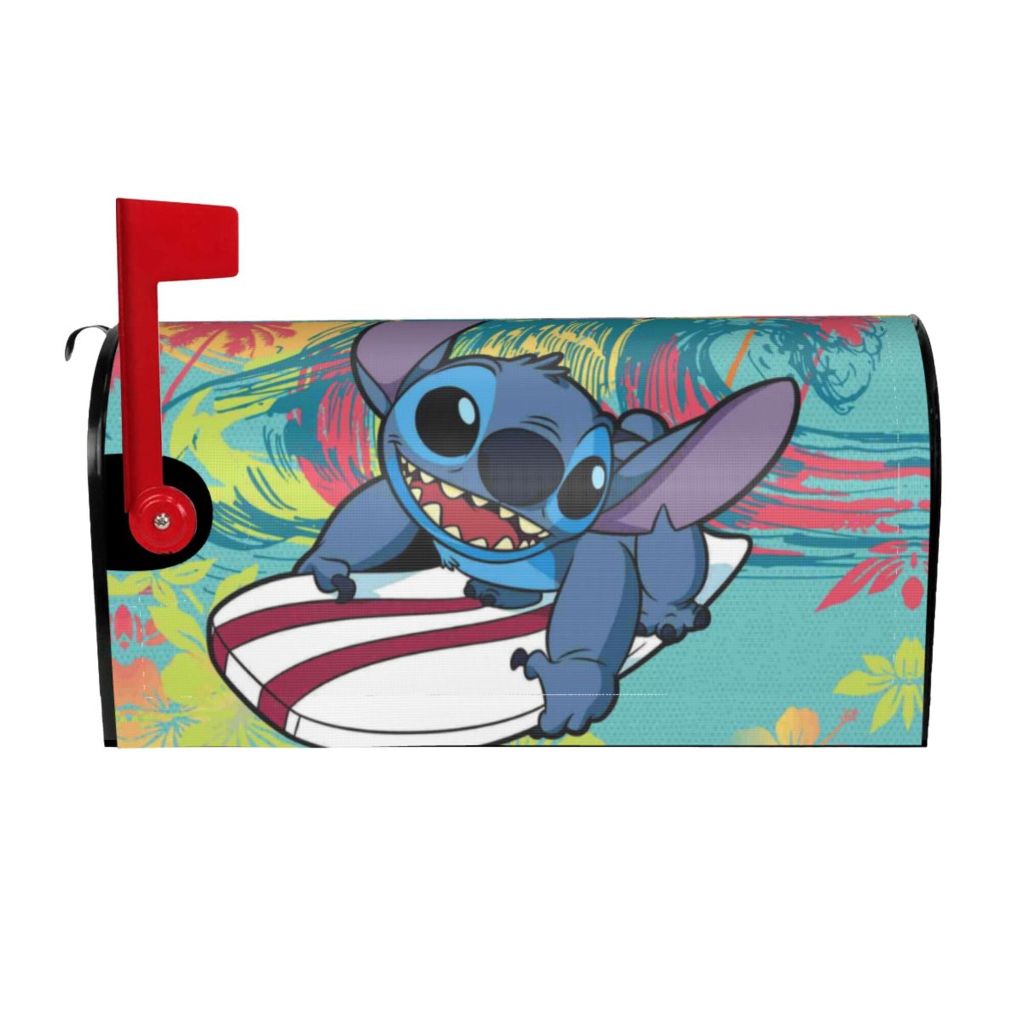 Cartoon Lilo & Stitch Mailbox Cover Magnetic Standard Size 25.5x21 in ...