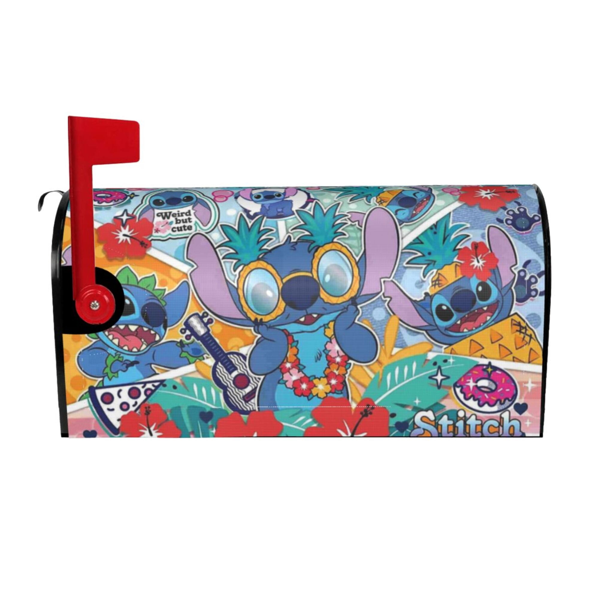 Cartoon Lilo & Stitch Mailbox Cover Magnetic Standard Size 25.5x21 in ...