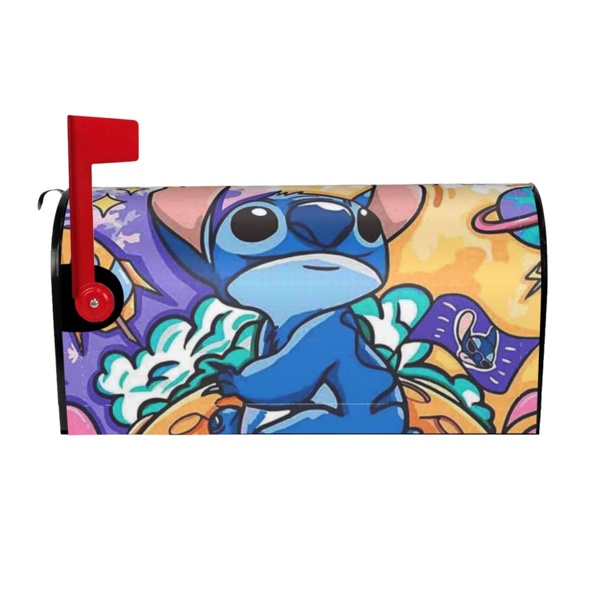 Cartoon Lilo & Stitch Mailbox Cover Magnetic Standard Size 25.5x21 in ...