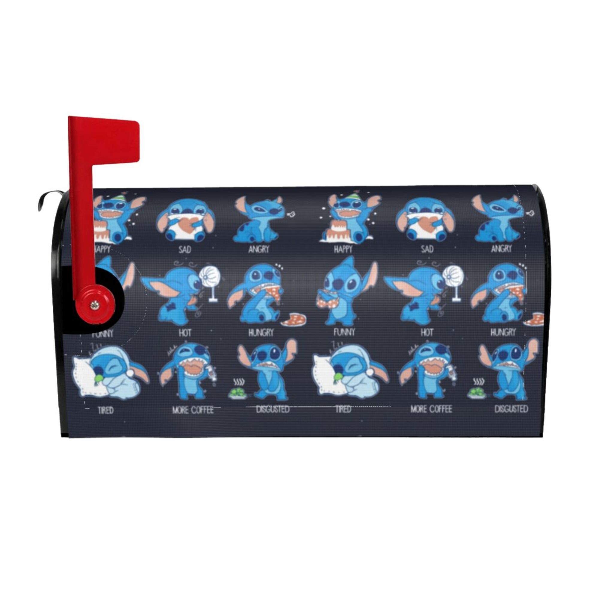 Cartoon Lilo & Stitch Mailbox Cover Magnetic Standard Size 25.5x21 in ...