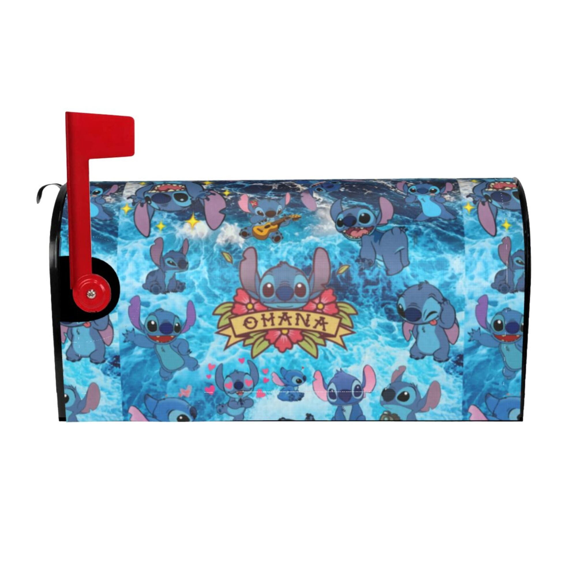 Cartoon Lilo & Stitch Mailbox Cover Magnetic Standard Size 25.5x21 in ...