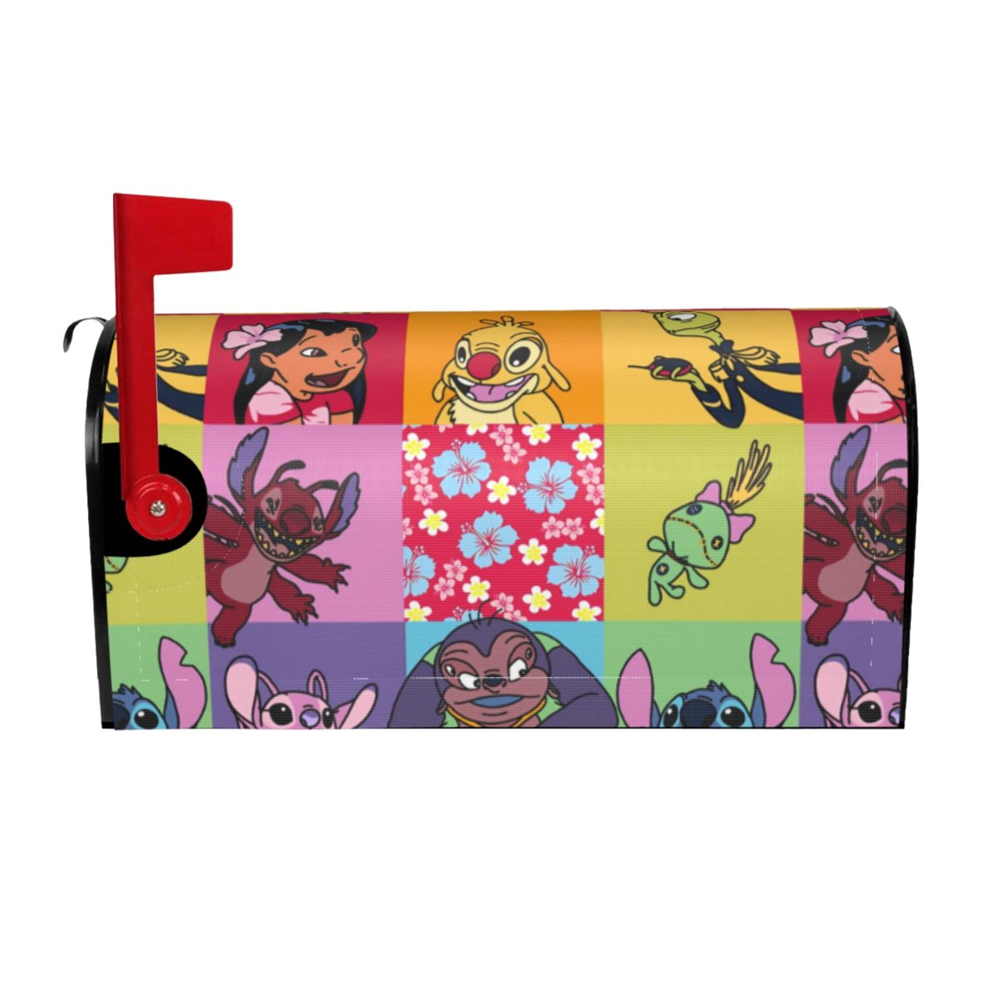 Cartoon Lilo & Stitch Mailbox Cover Magnetic Standard Size 25.5x21 in ...