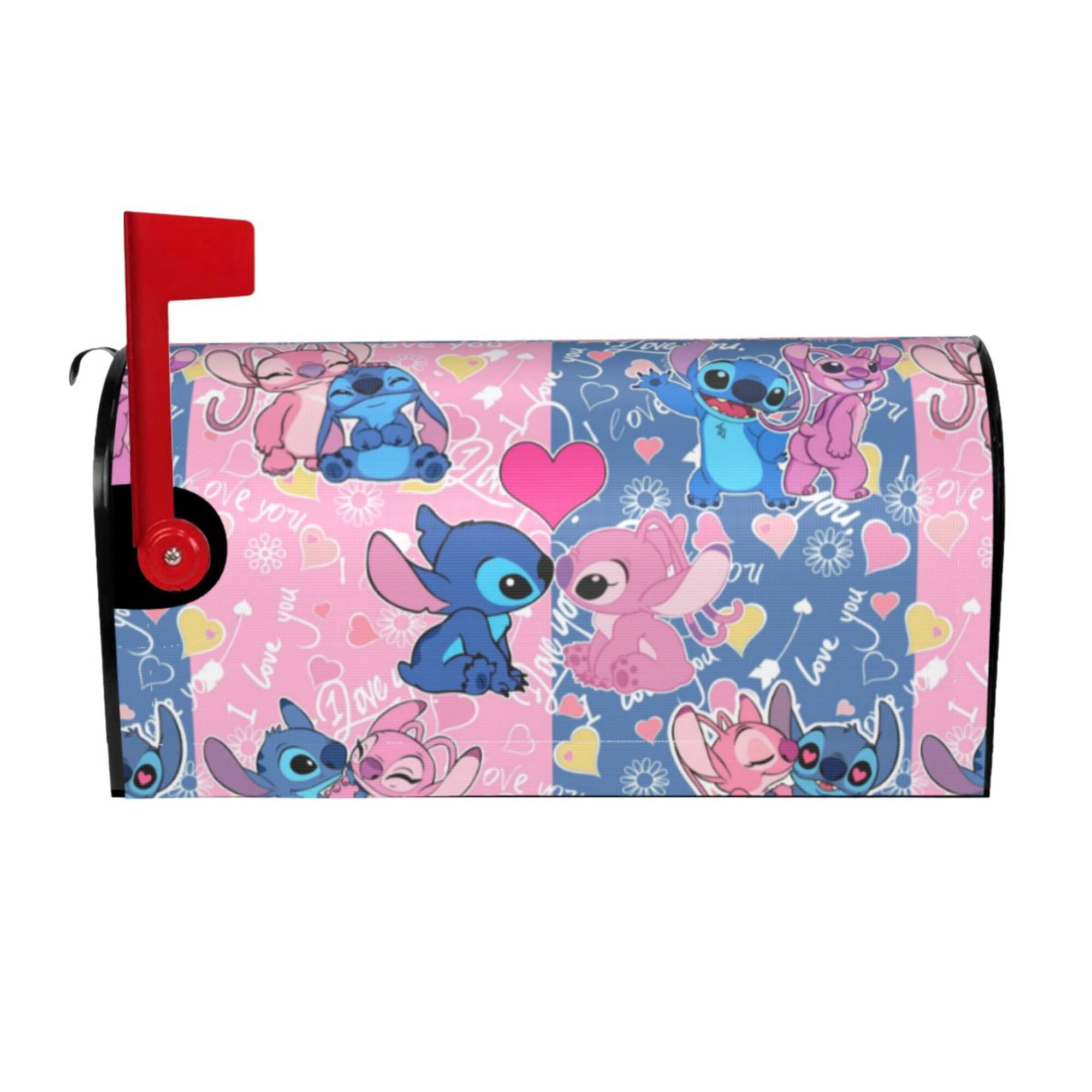 Cartoon Lilo & Stitch Mailbox Cover Magnetic Standard Size 25.5x21 in ...