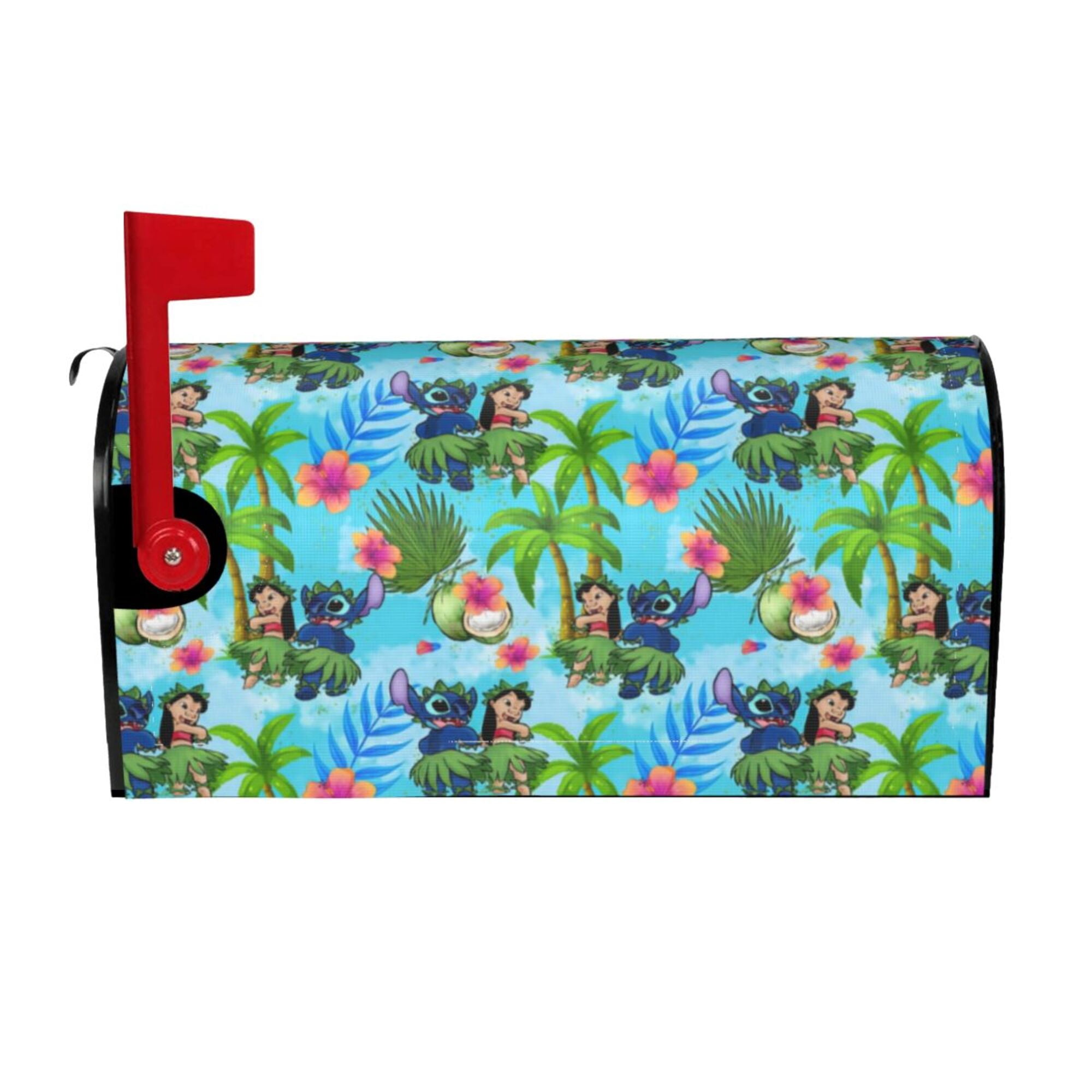 Cartoon Lilo & Stitch Mailbox Cover Magnetic Standard Size 25.5x21 in ...