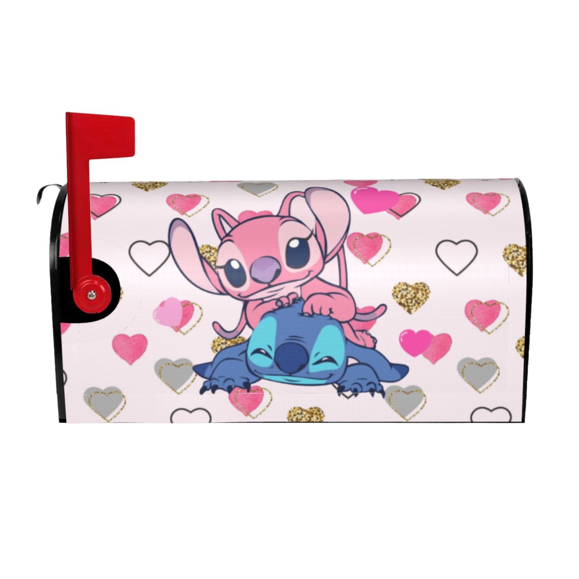 Cartoon Lilo & Stitch Mailbox Cover Magnetic Standard Size 25.5x21 in ...