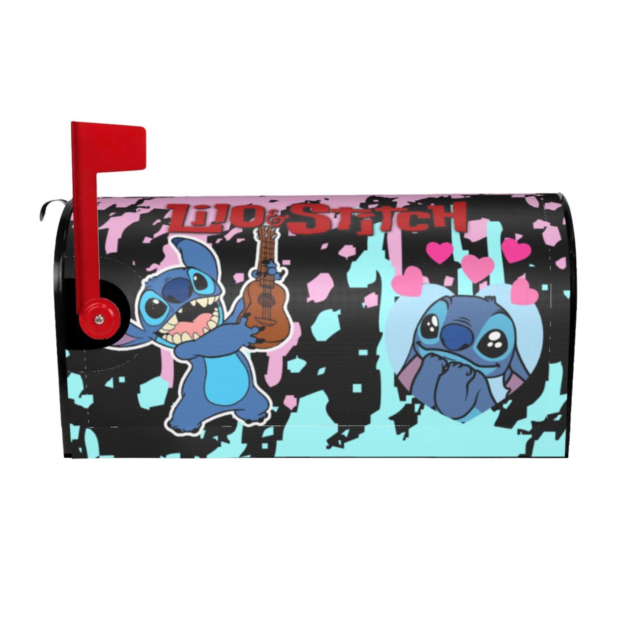 Cartoon Lilo & Stitch Mailbox Cover Magnetic Standard Size 25.5x21 in ...