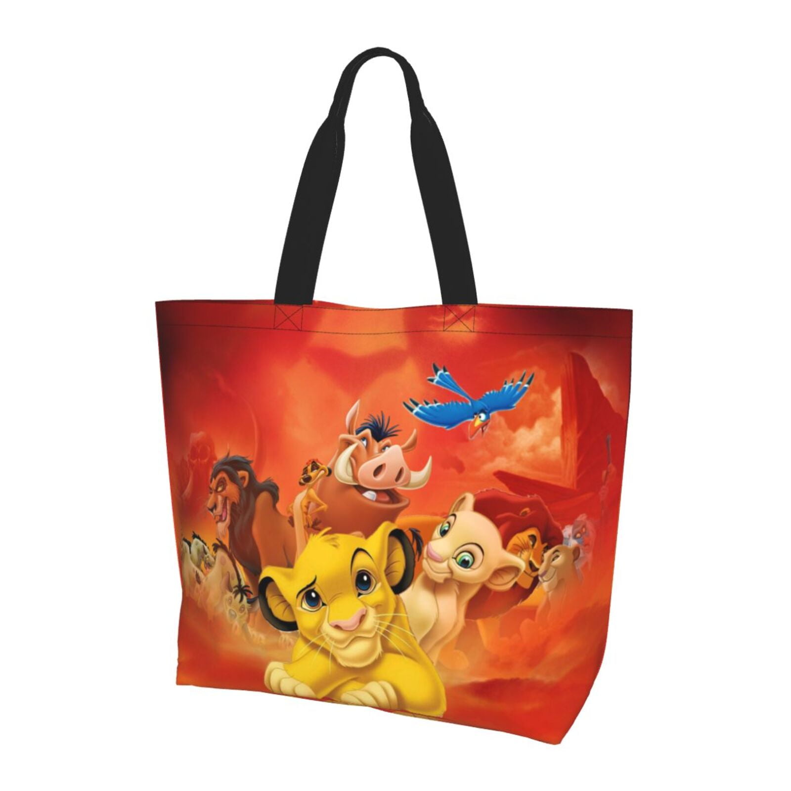 Cartoon Lion Kin Totes Bag Shopping Shoulder Bags for Women Foldable ...