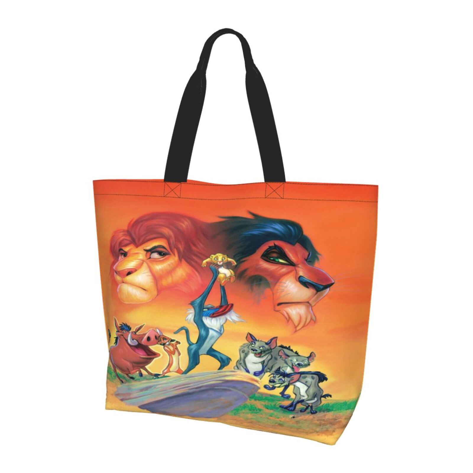 Cartoon Lion Kin Totes Bag Shopping Shoulder Bags for Women Foldable ...