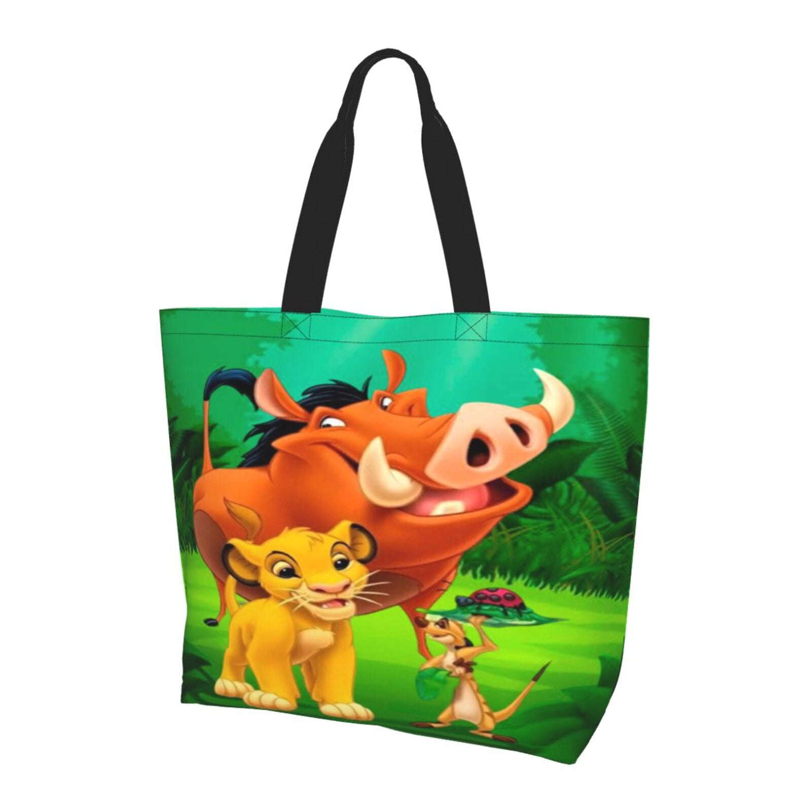 Cartoon Lion Kin Totes Bag Shopping Shoulder Bags for Women Foldable ...
