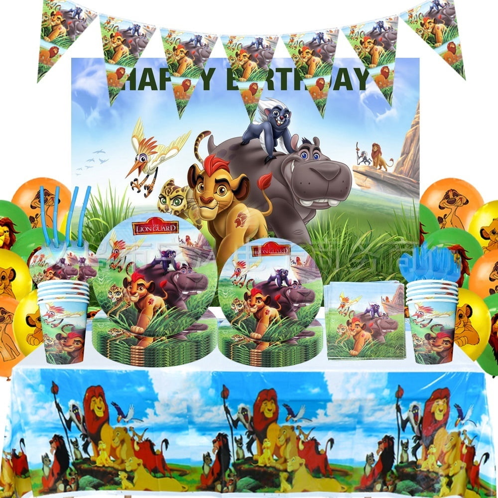 Cartoon The Lion King birthday decorations, 134PCS cartoon party ...