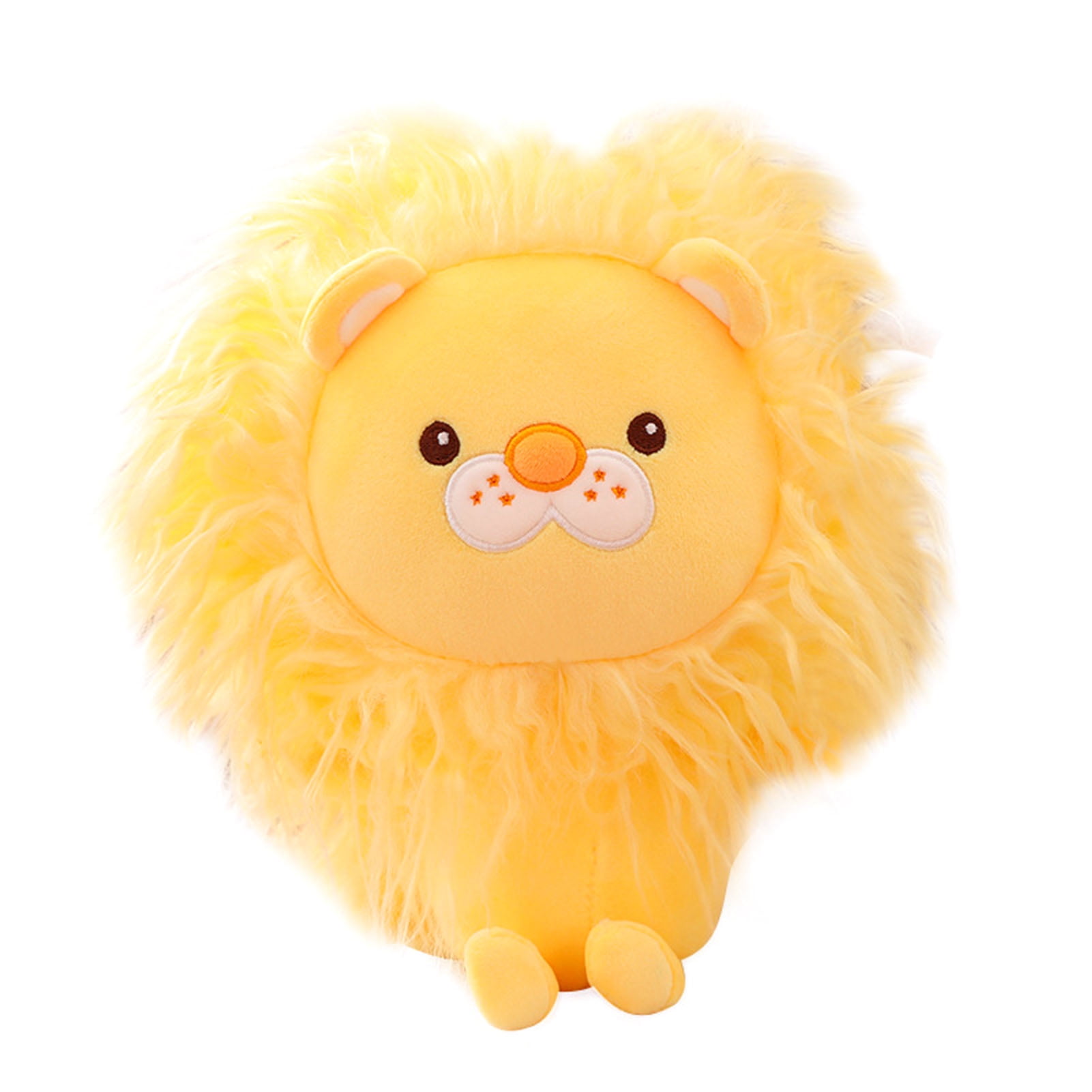 Cartoon Lion Plush Doll Colorful Fluffy Hair Lovely Wild Animal ...