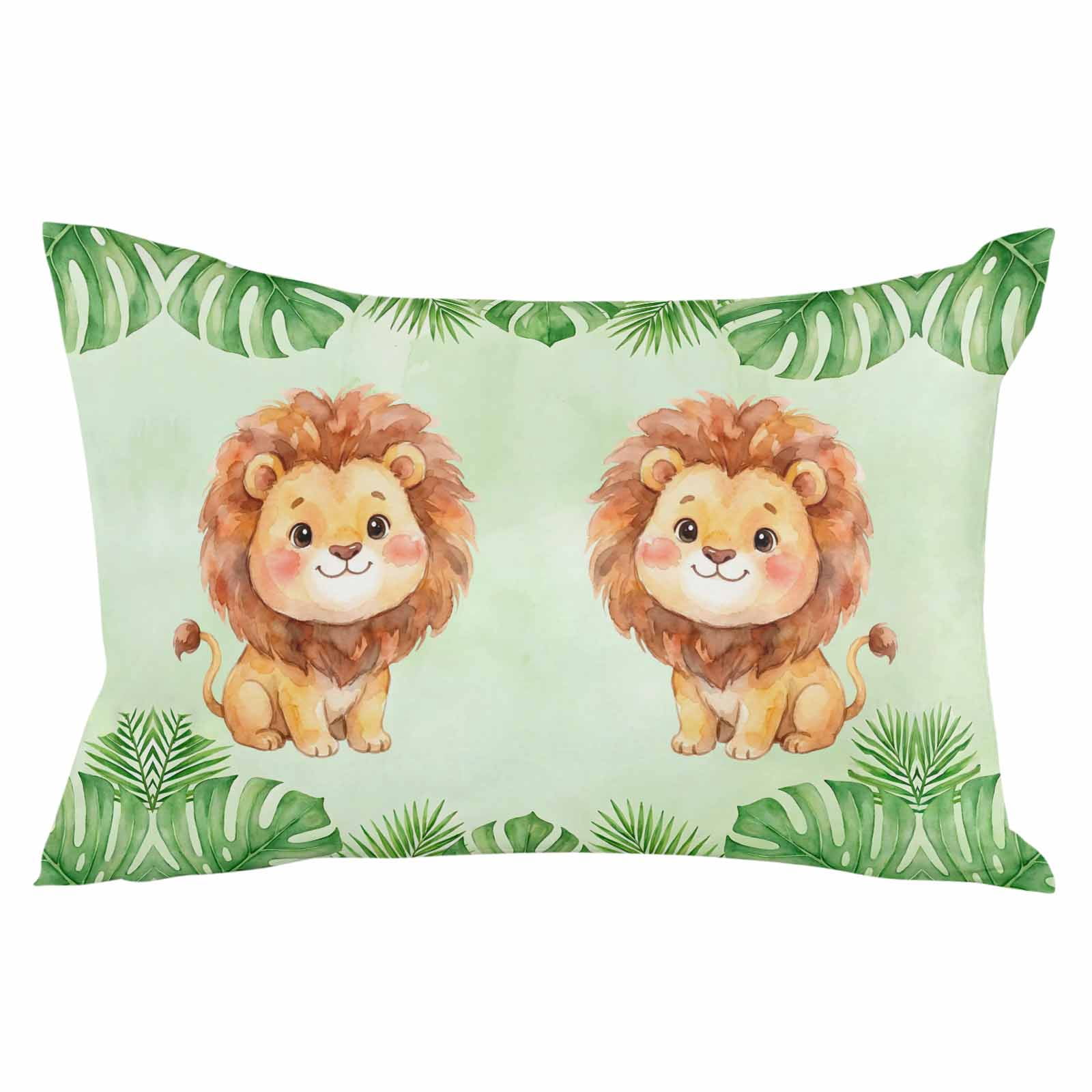 Cartoon Lion Throw Pillow Cover 20 x 26 Inch Decorative Pillow Cover ...