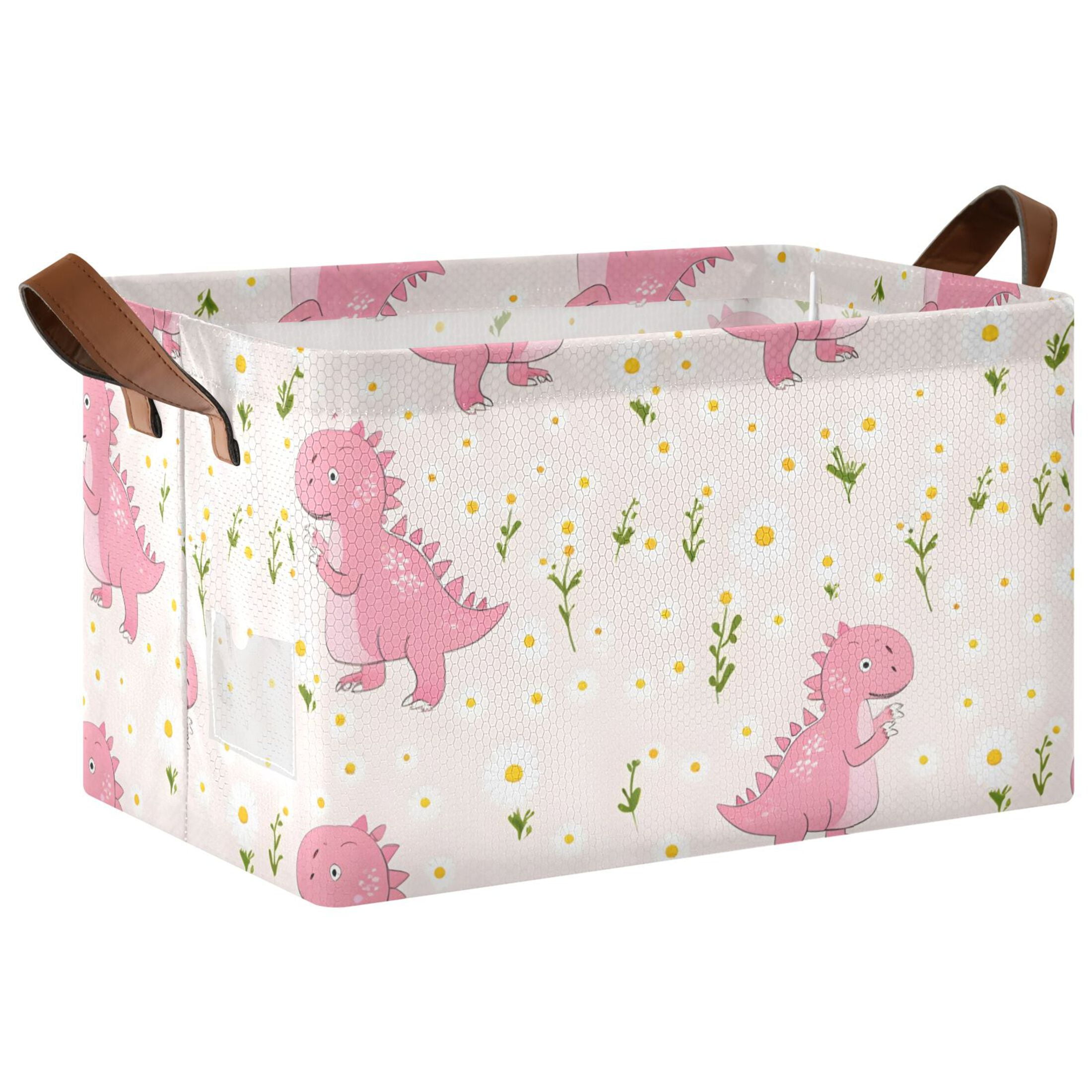Cartoon Little Dinosaur Collapsible Storage Bins Fabric Shelf Baskets ...