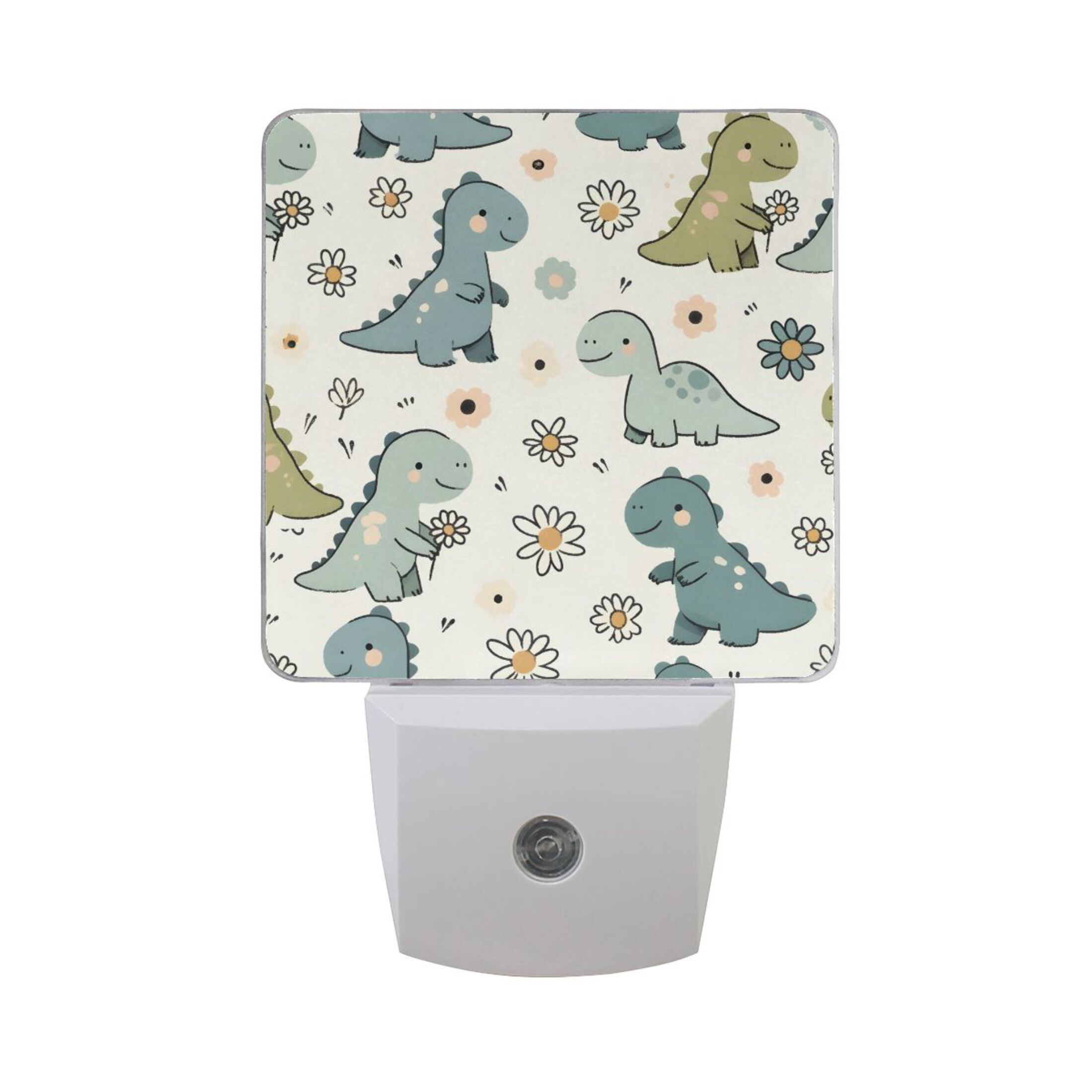 Cartoon Little Dinosaur and Daisy Night Light 2 Pack LED Nightlight ...