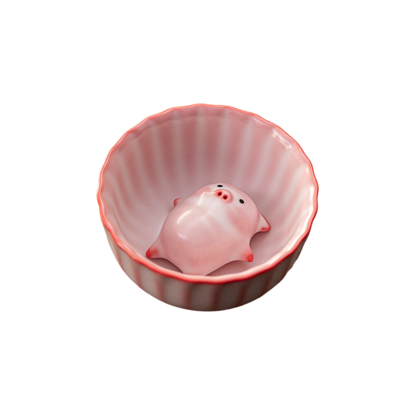 Cartoon Little Pigs Figurines Teacup Spit Bubble Under Bottom Funny ...