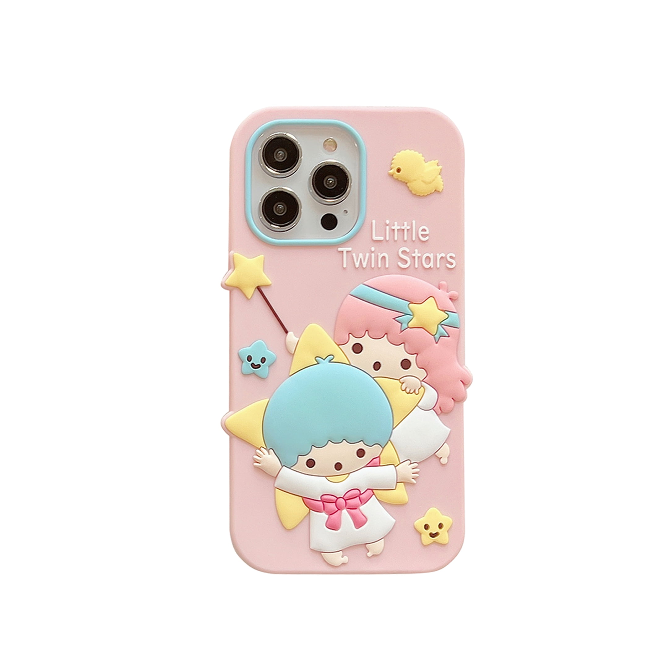 Cartoon Little Twin Stars Soft Silicone Case For iPhone 15 Pro 14 13 ...