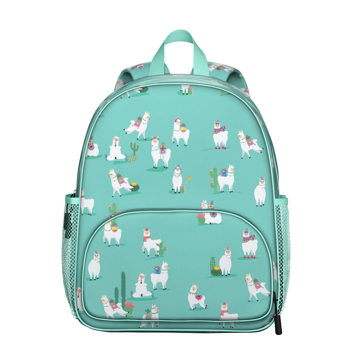 Cartoon Llama Student Backpack – Funny Alpaca Pattern with Kawaii ...