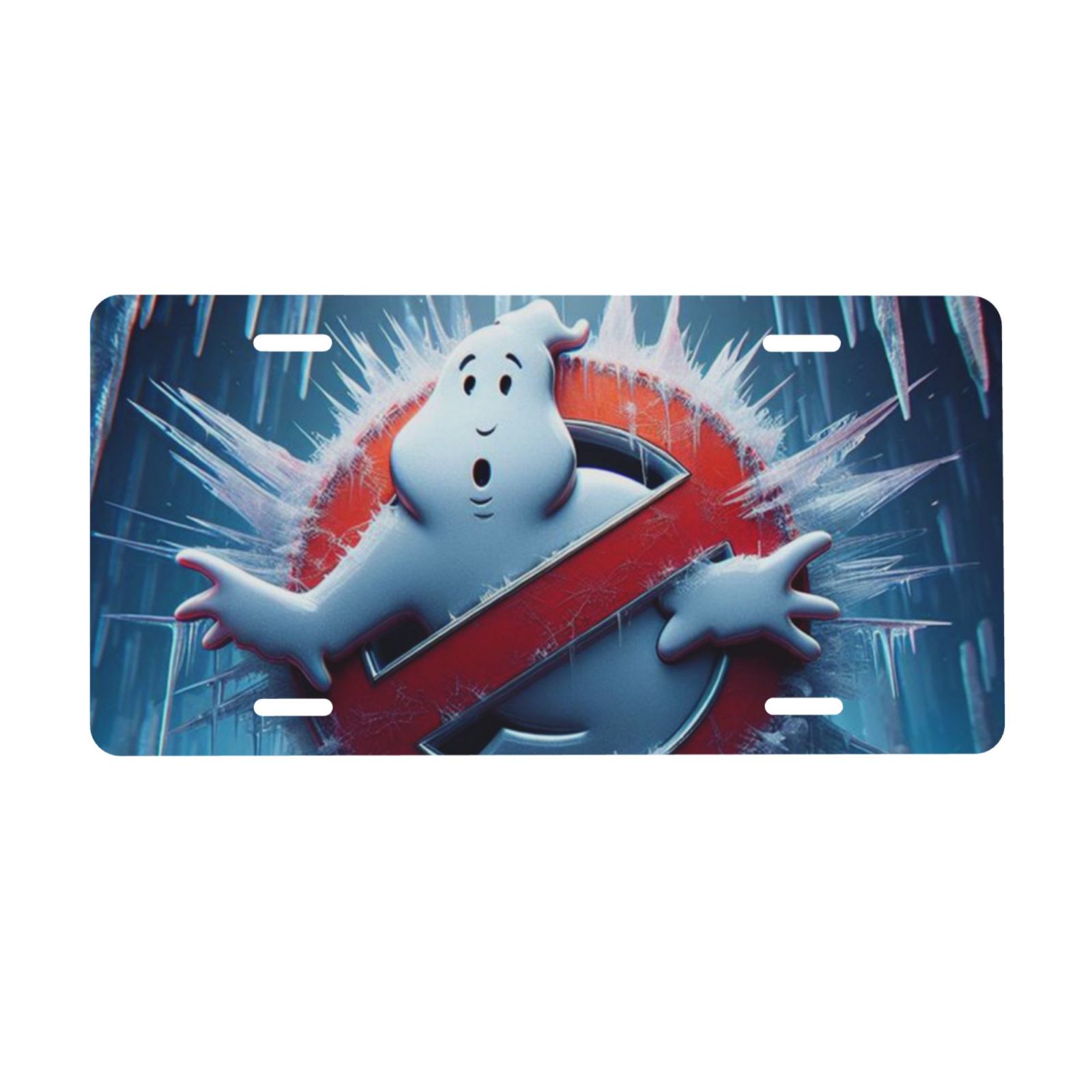 Cartoon Logo Ghostbusters License Plate Cover Aluminum Novelty Vanity ...