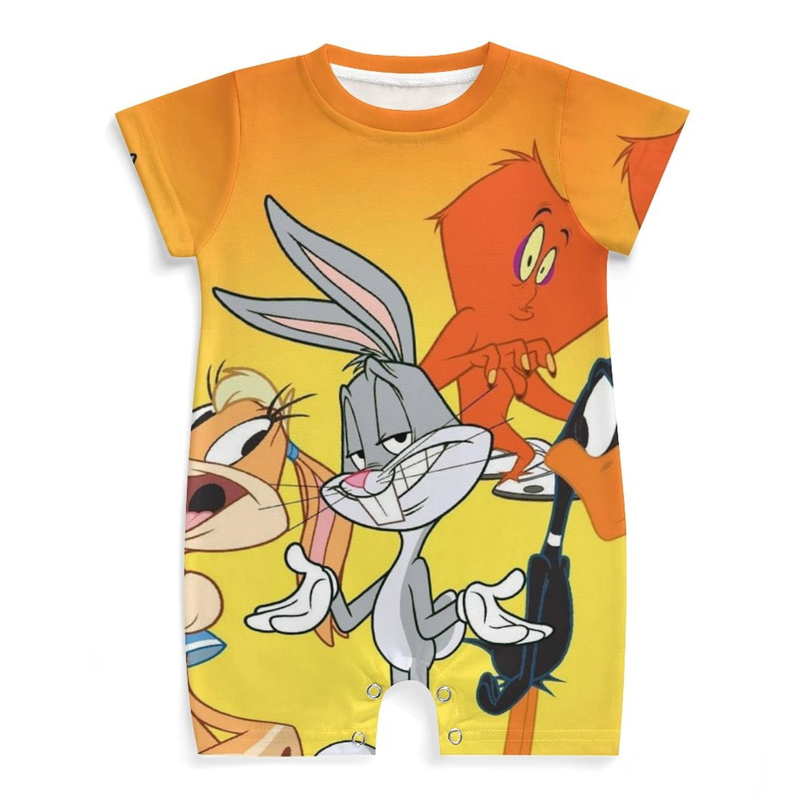 Cartoon Looney Tunes Baby One-Piece Rompers Summer Short Sleeve Outfit ...