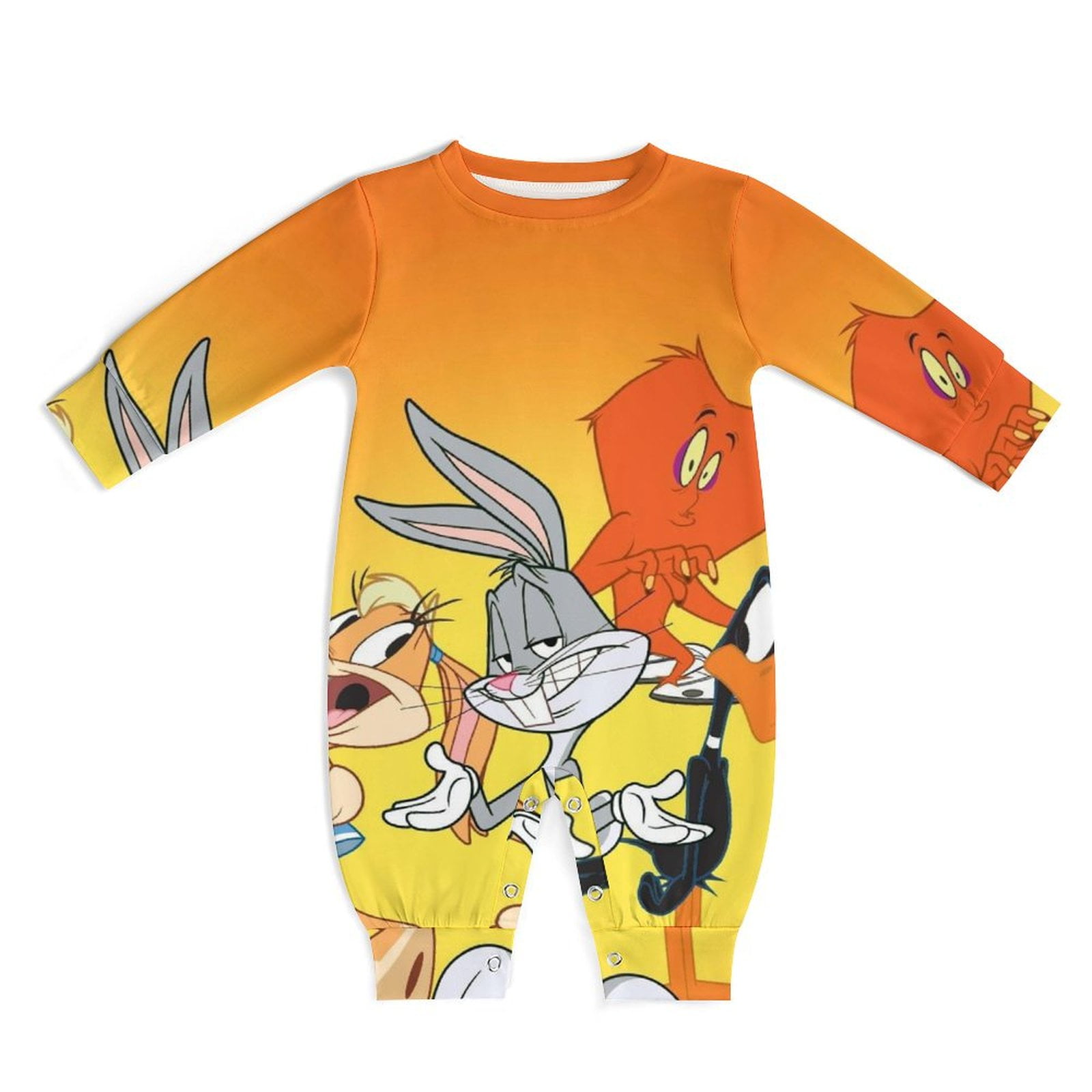 Cartoon Looney Tunes Baby Rompers One-Piece Long Sleeve Jumpsuit ...