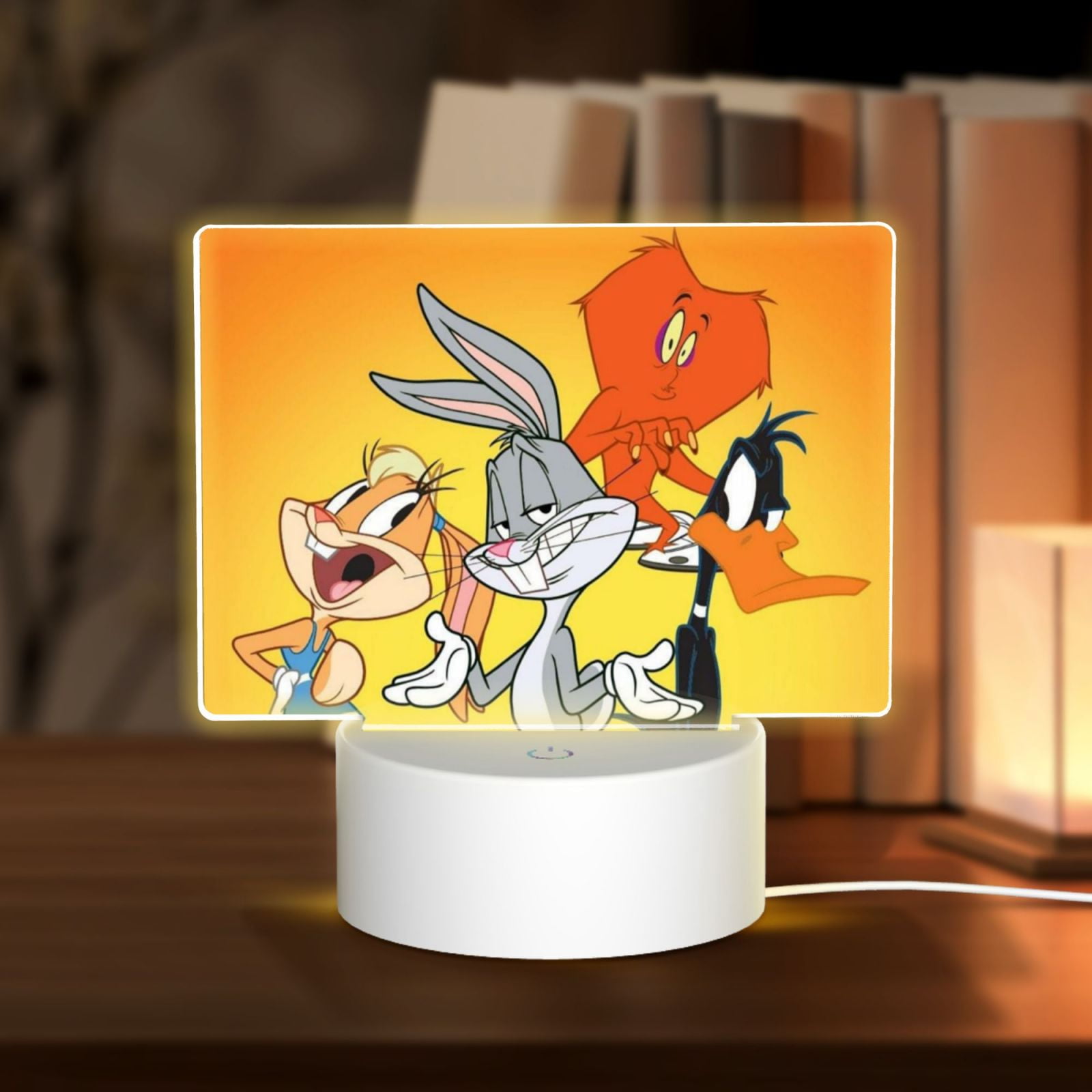 Cartoon Looney Tunes Rectangular Acrylic Night Light Adjustable 3 Light ...
