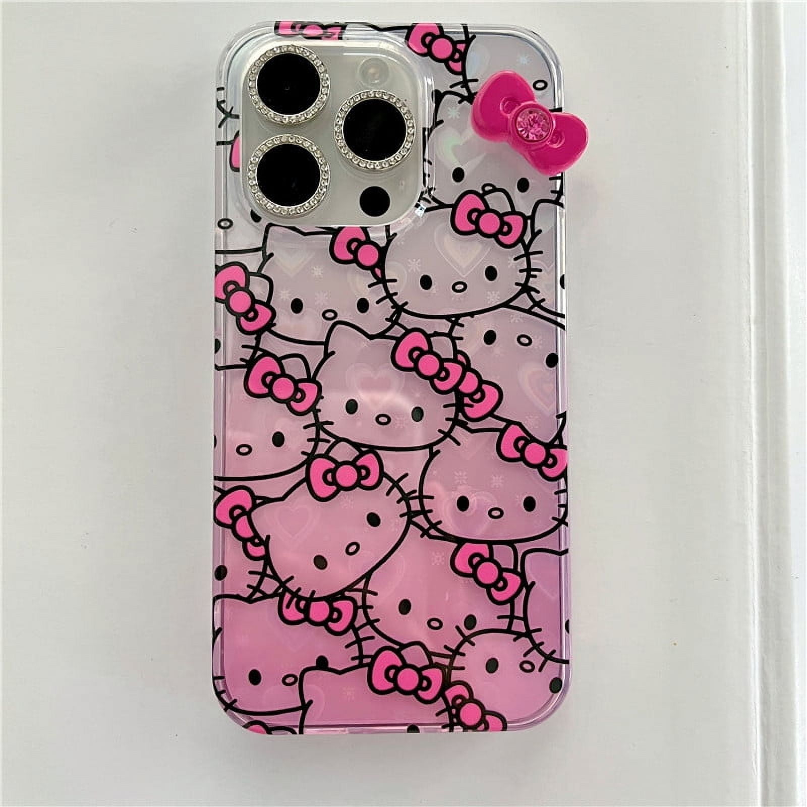 Cartoon Love Bow KT Cat phone case for iPhone14/13/12/11 Apple 16 ...