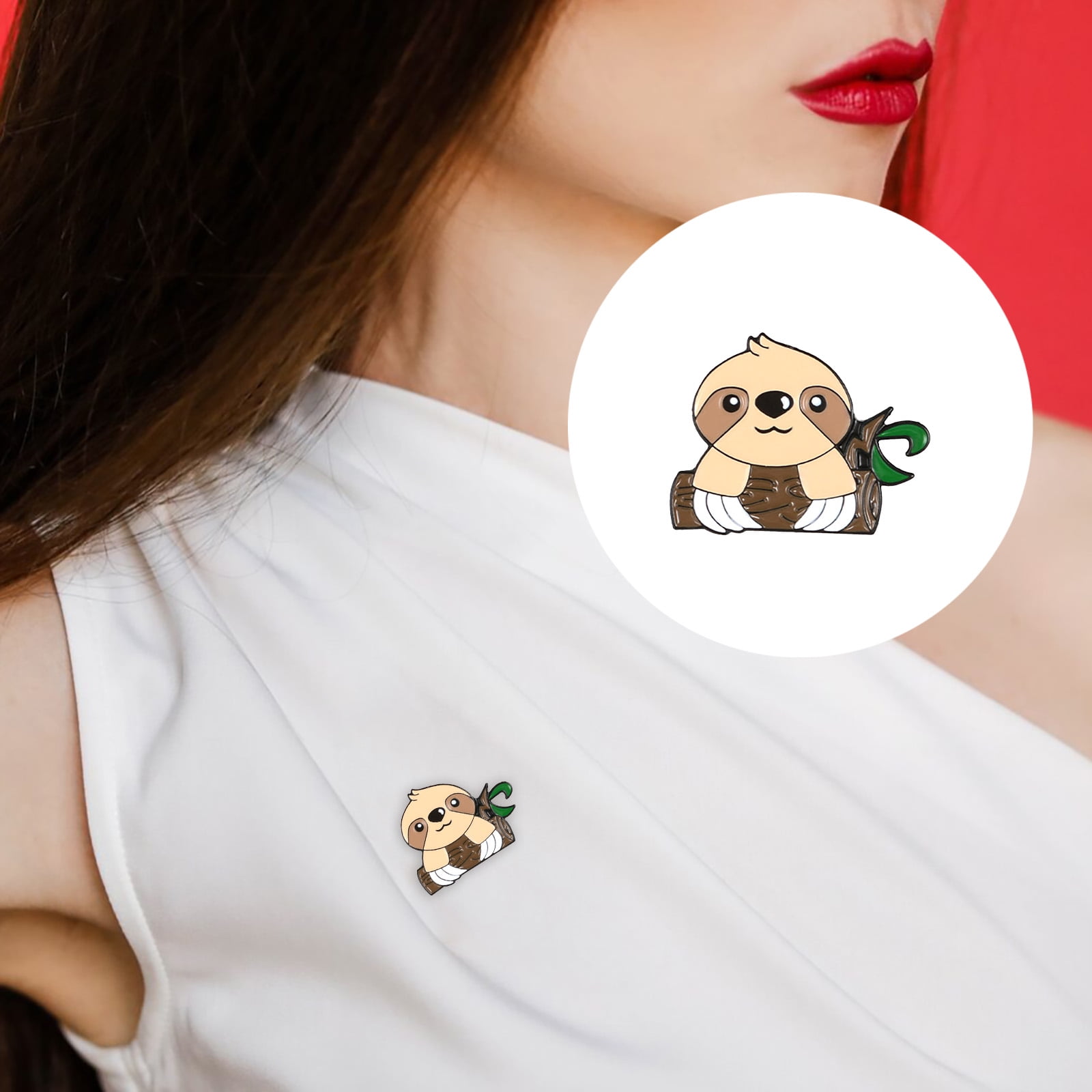 Cartoon Love Sloth Funny Action Man With One Hand Holding Branches ...