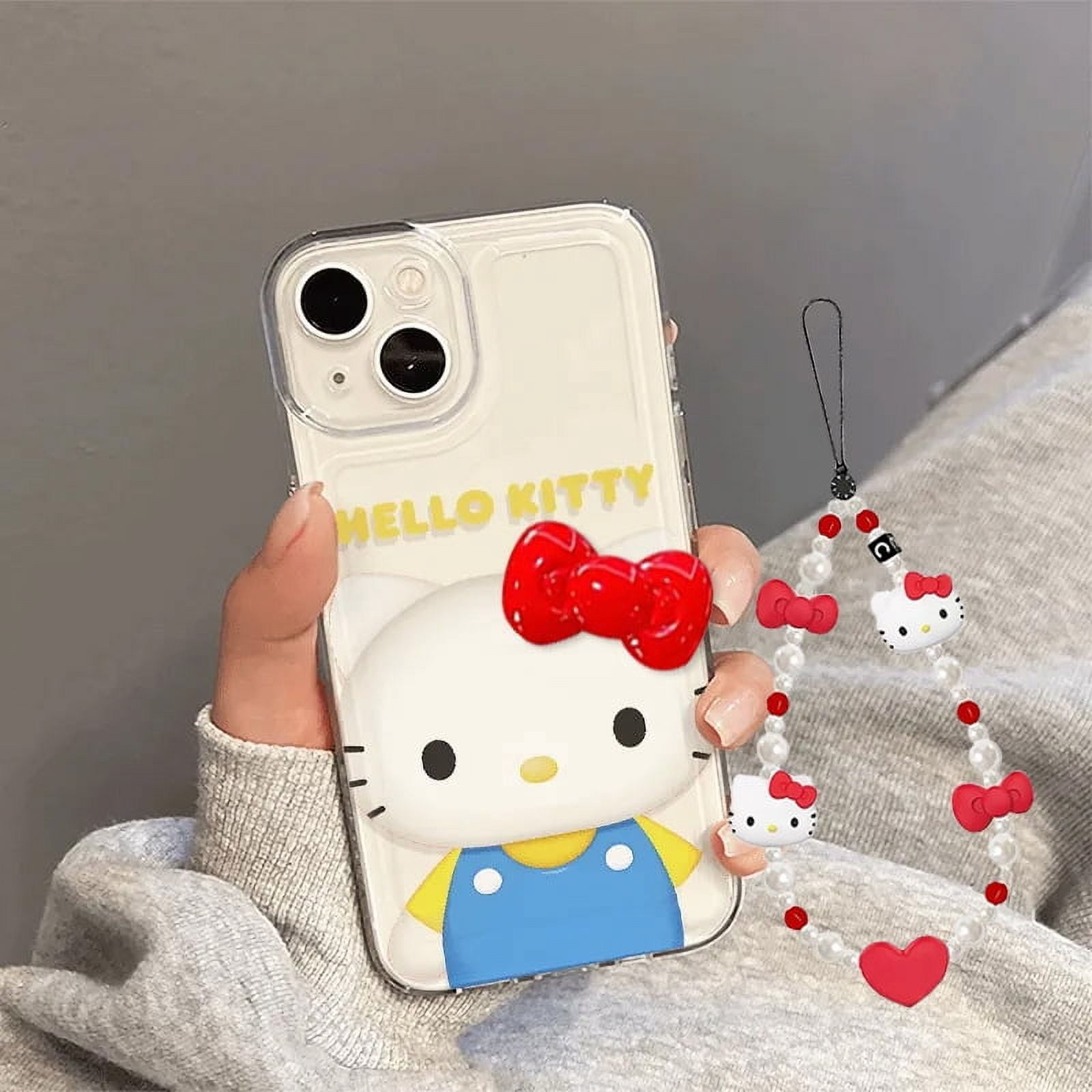 Cartoon Lovely Hello Kitty Red Bow Cute Phone Case For iPhone 16 15 14 ...