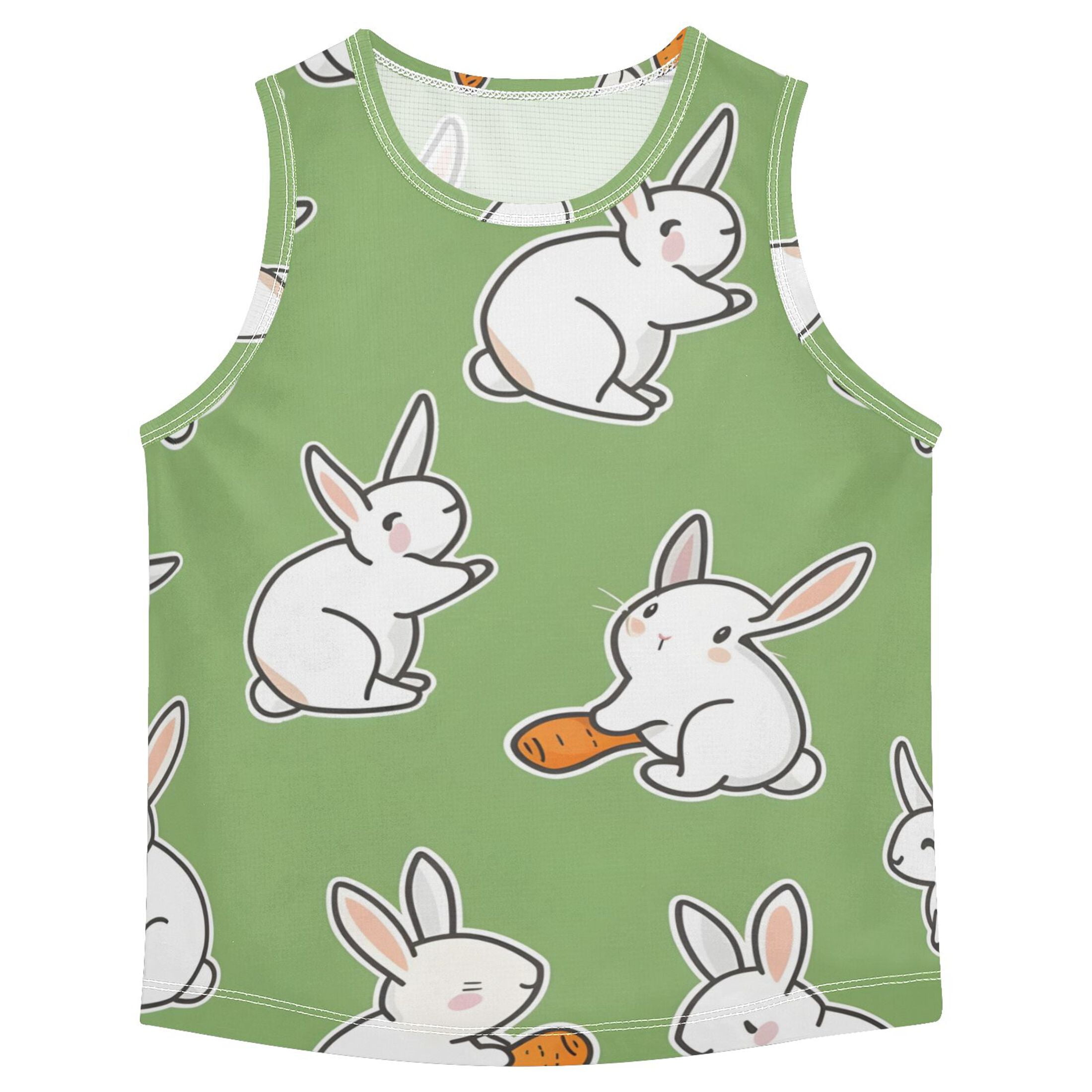 Cartoon Lovely Rabbits with Carrots Boys' Vest Undershirt Tank Top ...