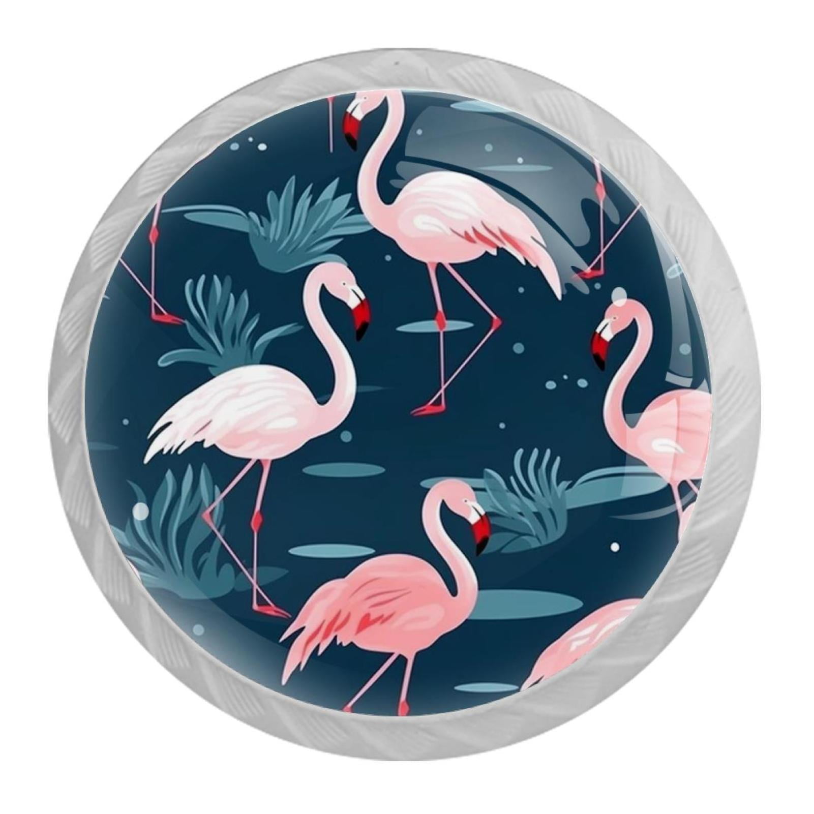 Cartoon Lovely Rainforest Flamingo Cabinet Knobs, Stainless Steel ...