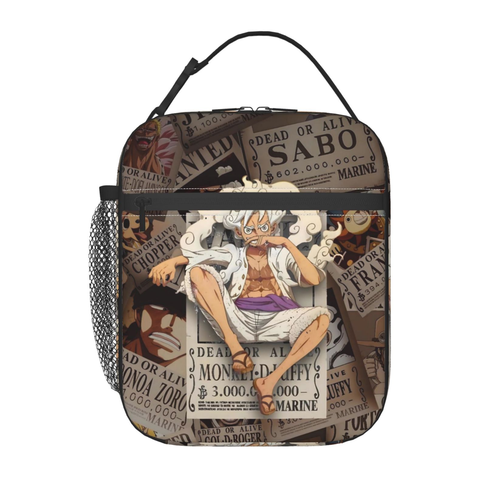 Cartoon Luffy Style 13 Insulated Lunch Box Cooler Handbags Case Tote ...