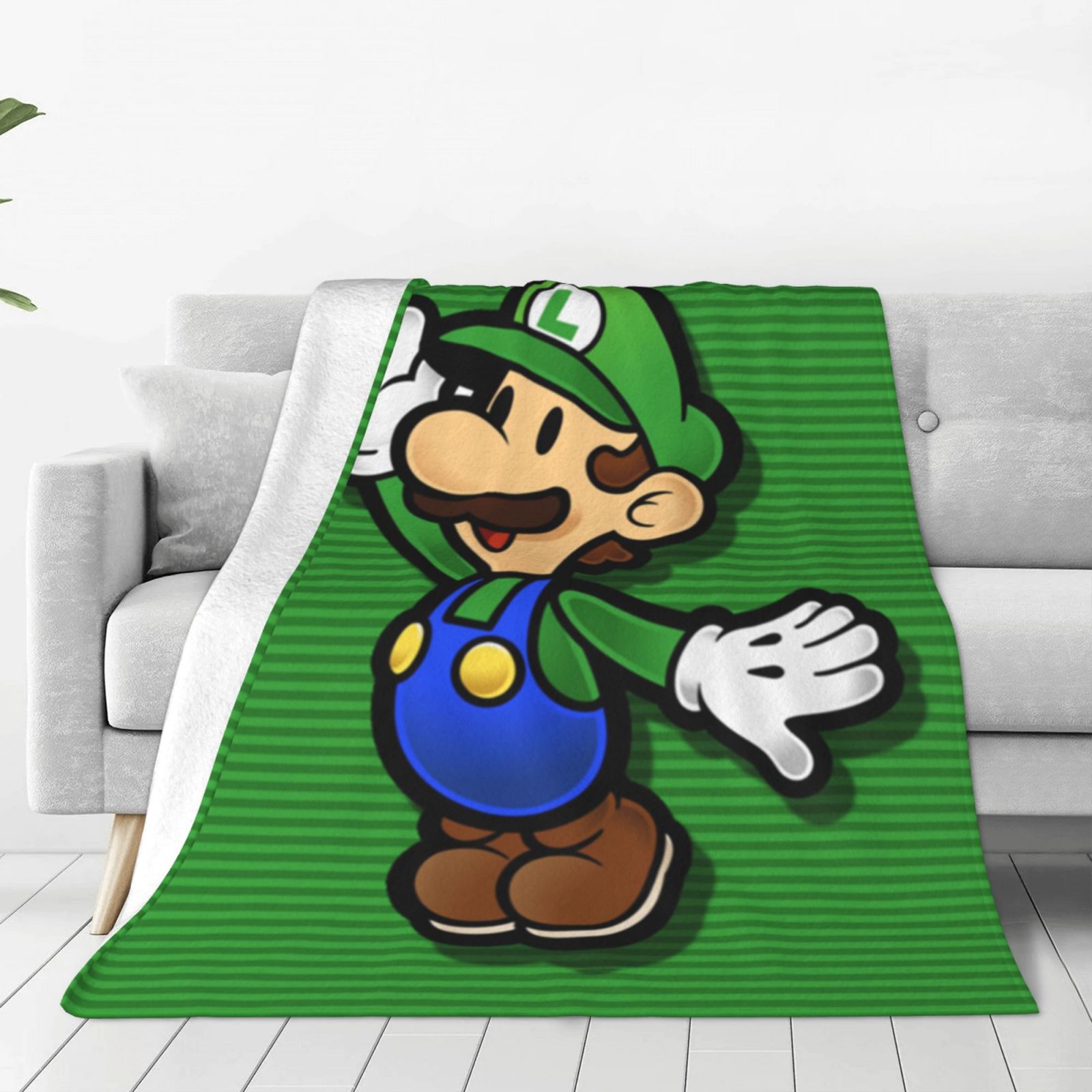 Cartoon Luigi's Mansion Flannel Blanket Cozy Ultra-Soft Micro Fleece ...