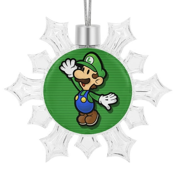 Cartoon Luigi's Mansion Snowflake Shaped Christmas Decorative Pendant ...