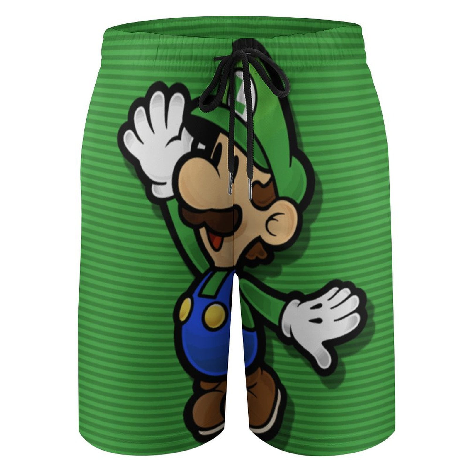 Cartoon Luigi's Mansion Teen Board Shorts Summer Boy's Swim Trunks Drawstring Beach Short ...