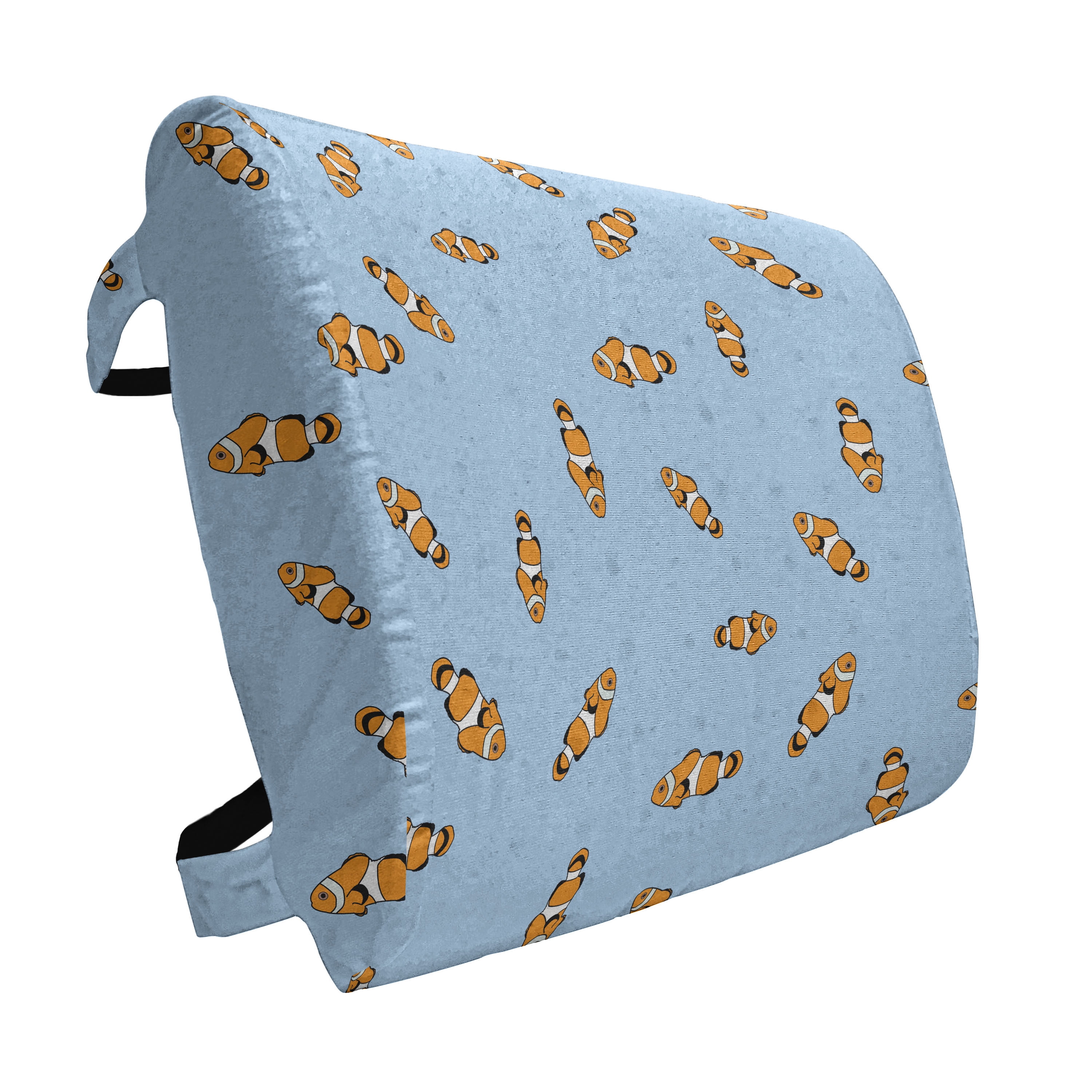 Cartoon Lumbar Pillow, Illustration of Clownfish Repetitive Simplistic ...
