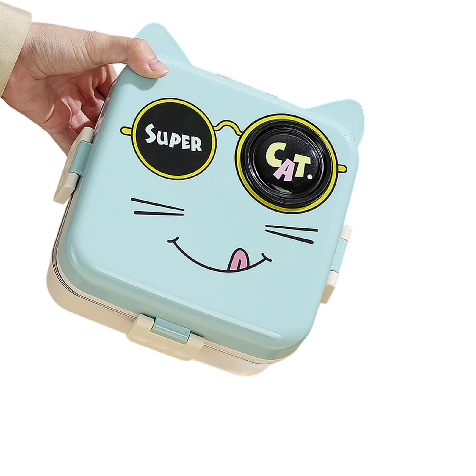 Cartoon Lunch Box With 3 Compartments 304 Stainless Steel Spill Proof ...