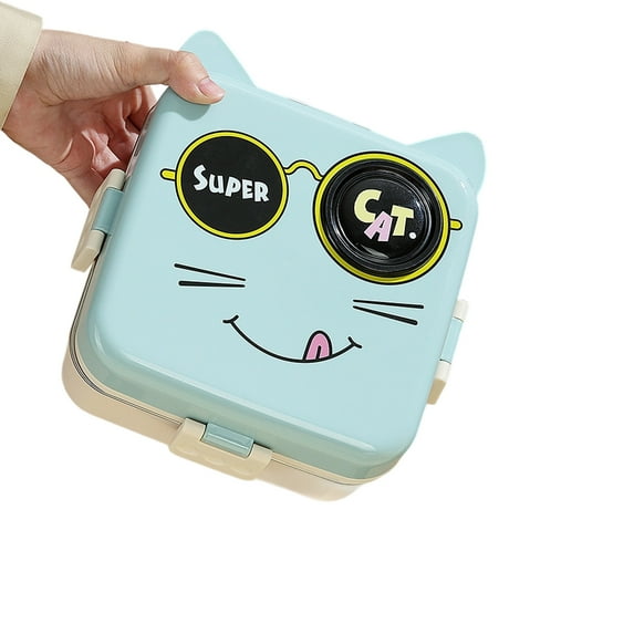Cartoon Lunch Box With 3 Compartments 304 Stainless Steel Spill Proof ...